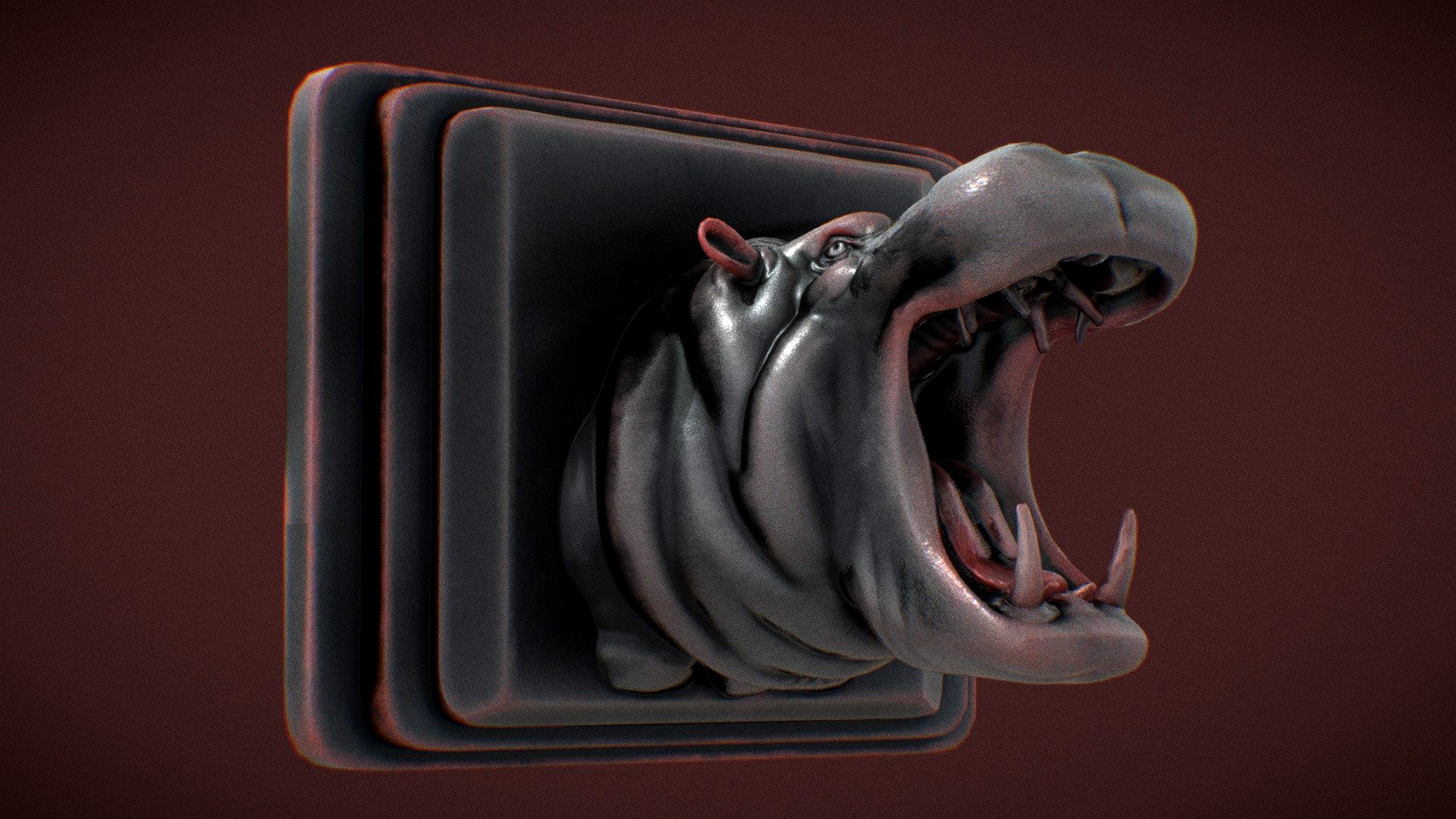 Hippo Head 3d model