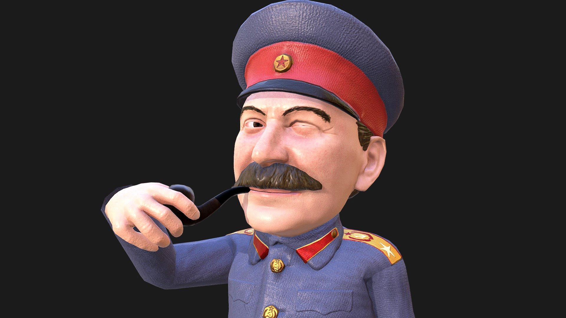 Stalin 3D caricature model