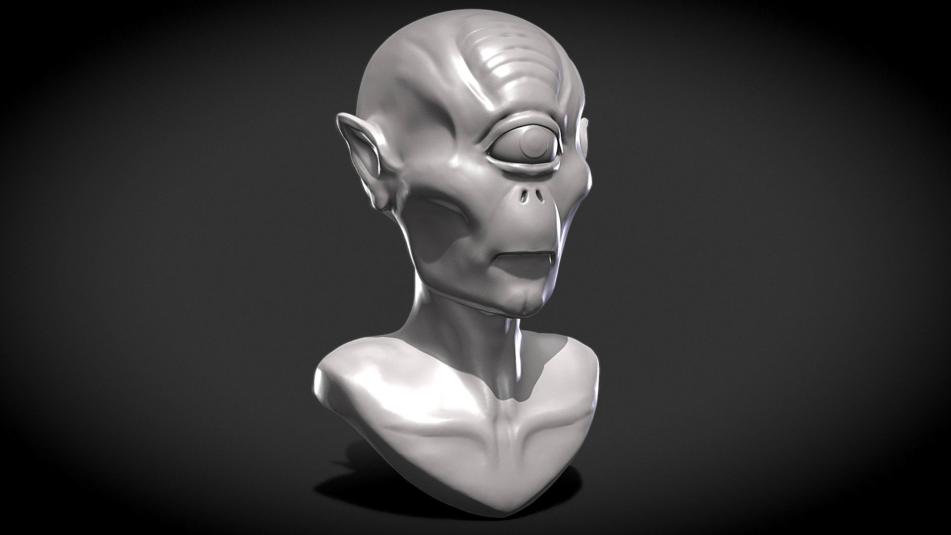 Cyclops Alien (Blender Character Sculpt) 3d model