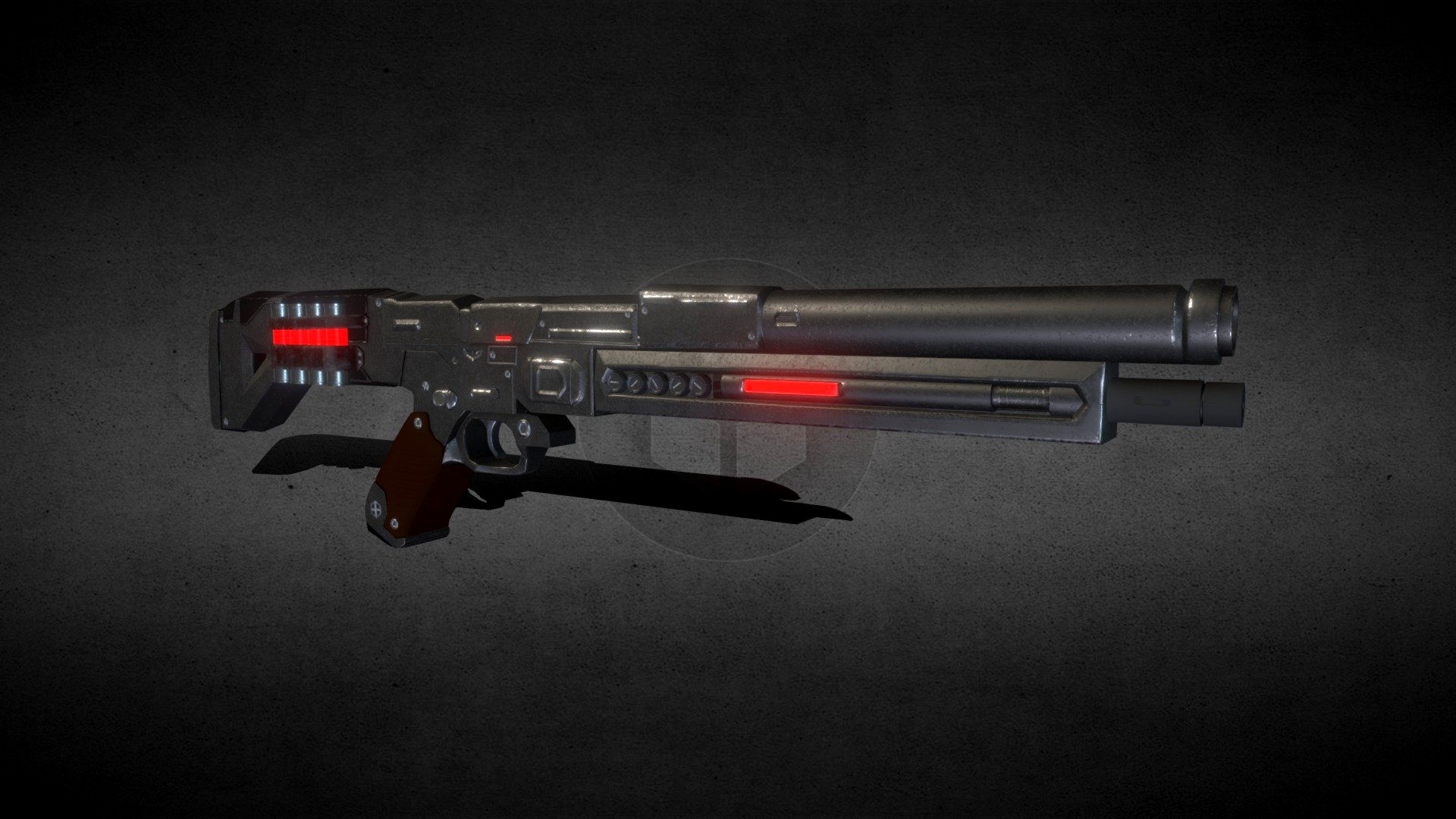 SCI-FI Shotgun 3d model