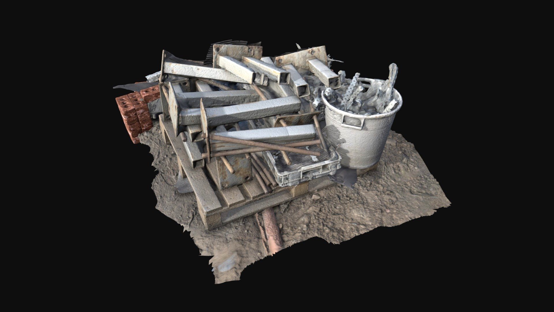 PBR Trash Pile 10 - 8K Textures 3d model