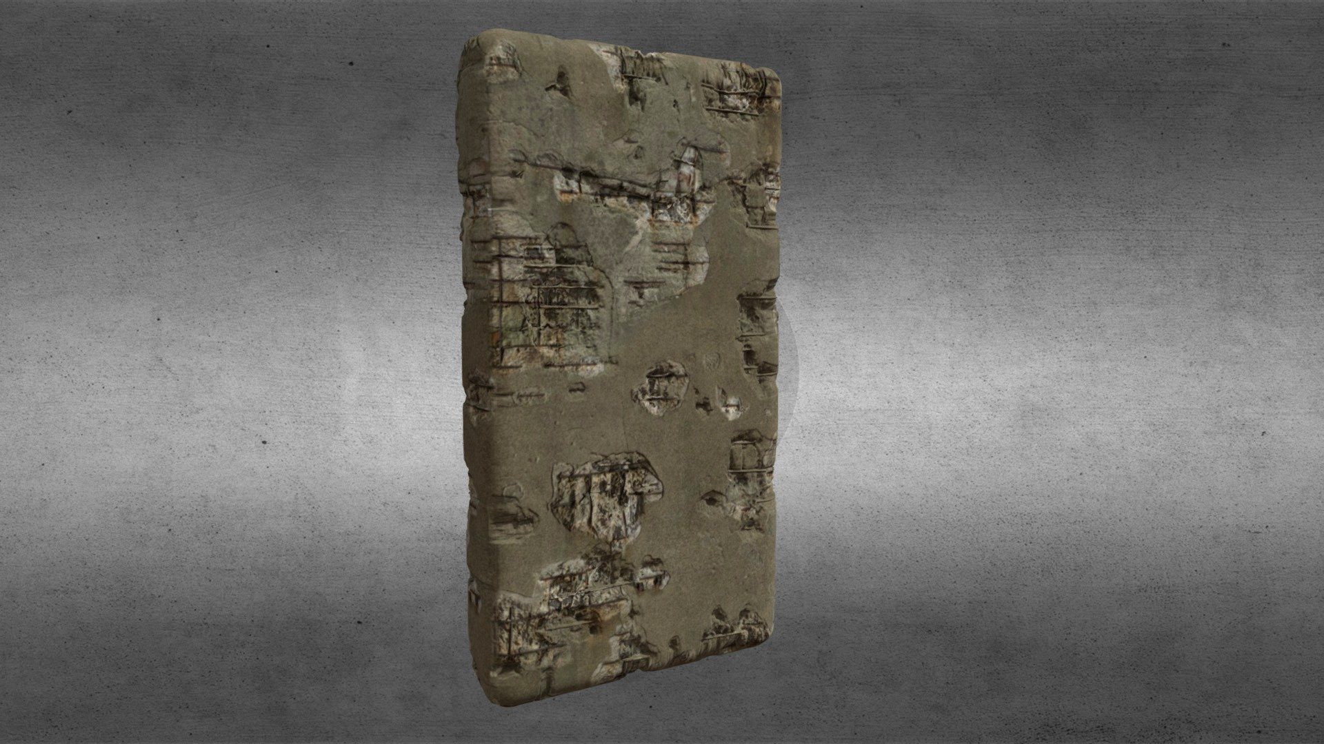 Cracked Wall With Steel Beam 3d model