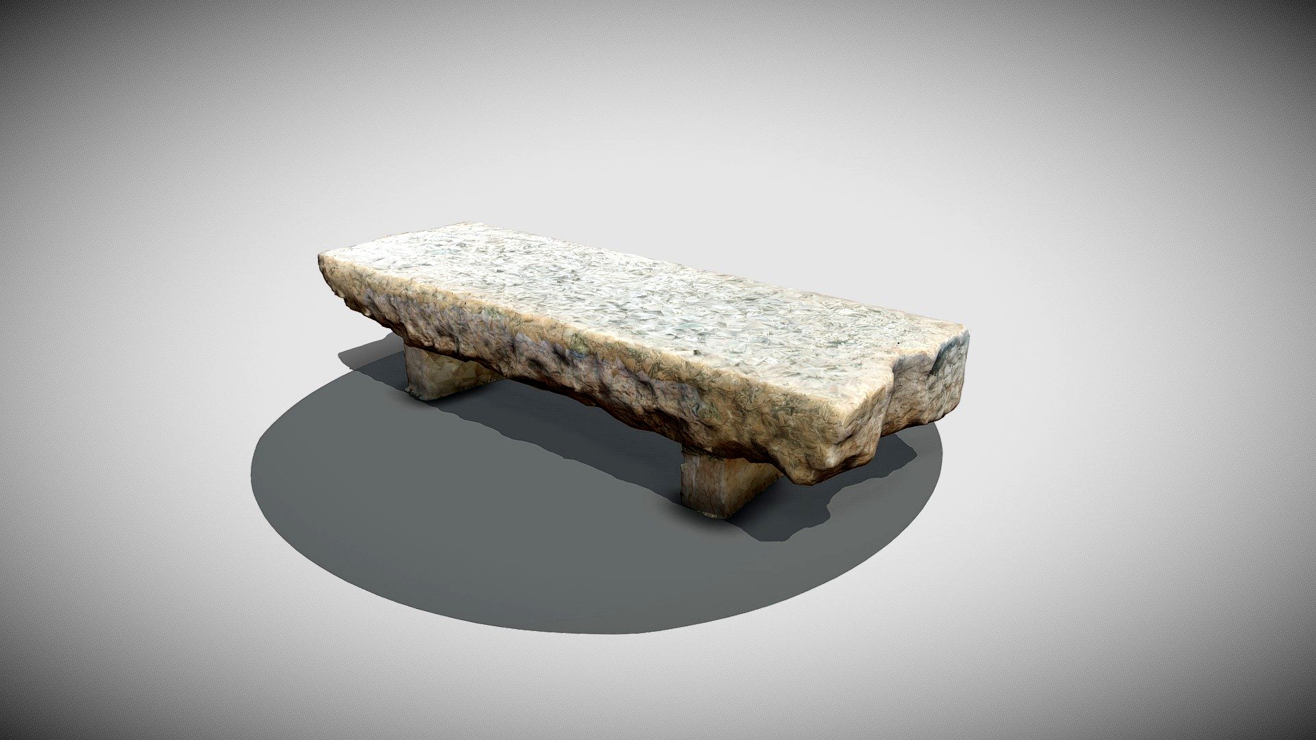 Stone Bench 3D scan model