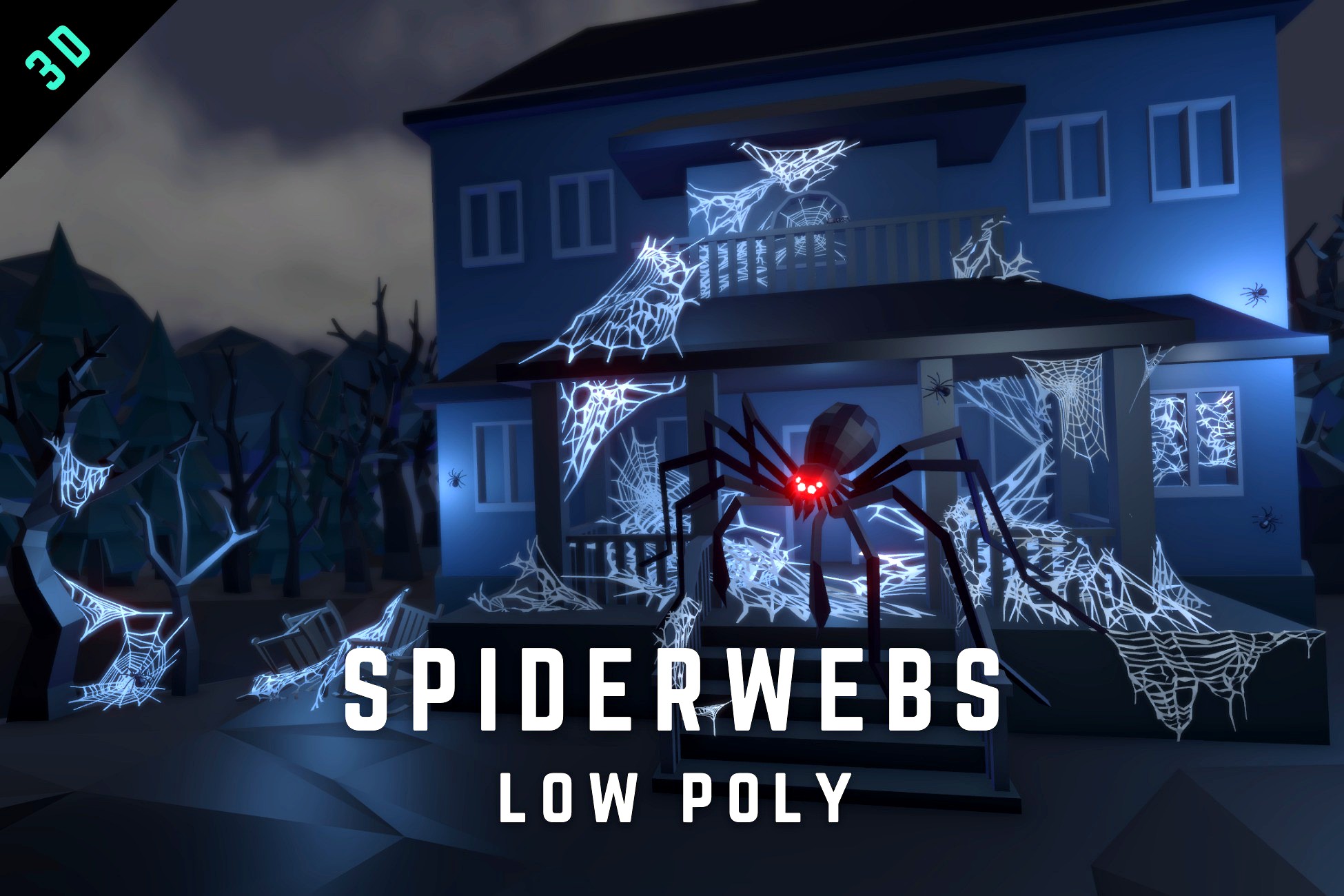 Spiderwebs - Low Poly 3D Art model