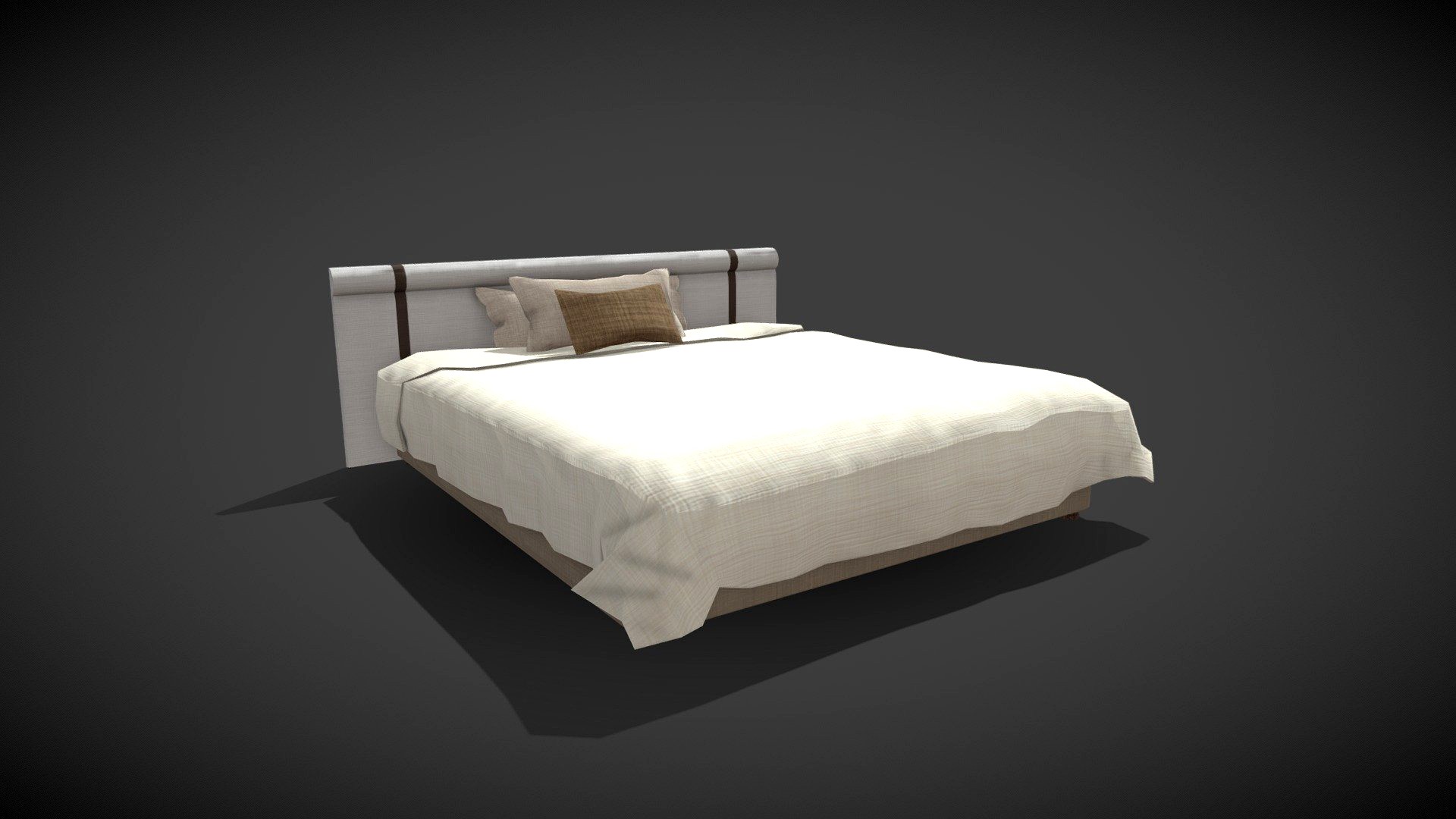 Double bed 3d model