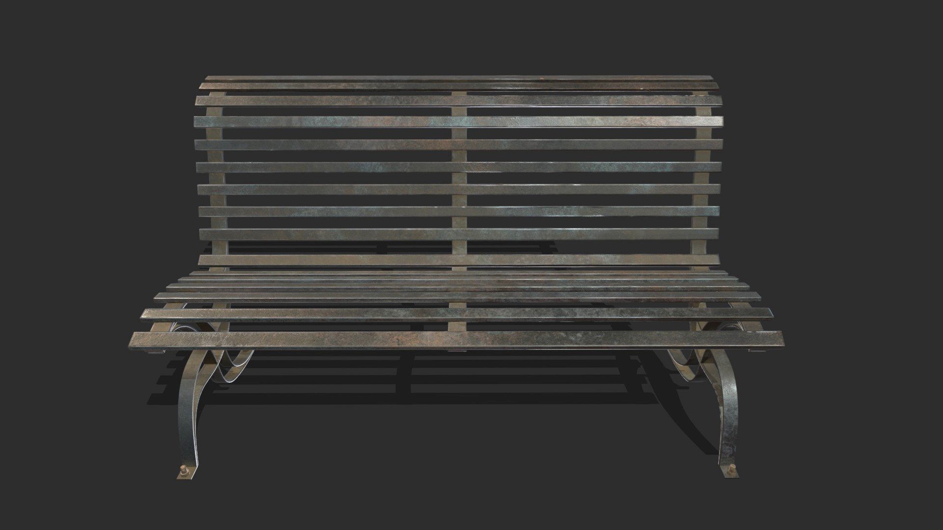 Bench 07 Generic Low Poly PBR Realistic 3d model
