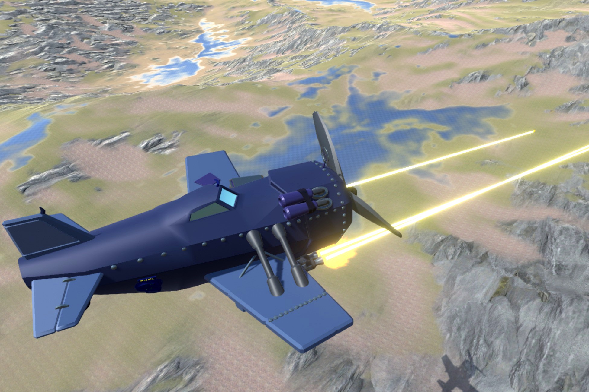 Simple Arcade Plane (Flying, Audio, Shoots) 3d model