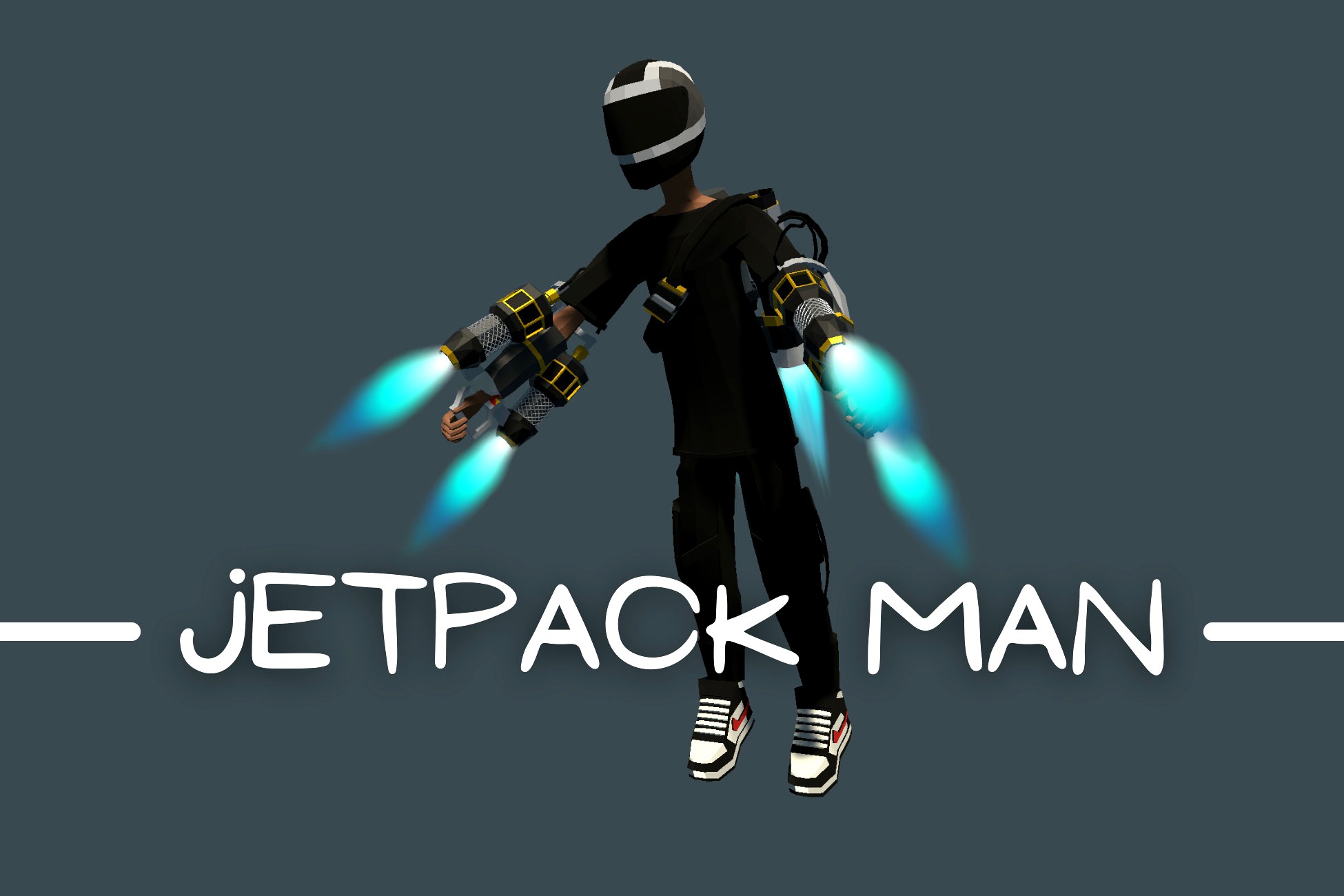 Jetpack Man | Lowpoly animated Character 3d model