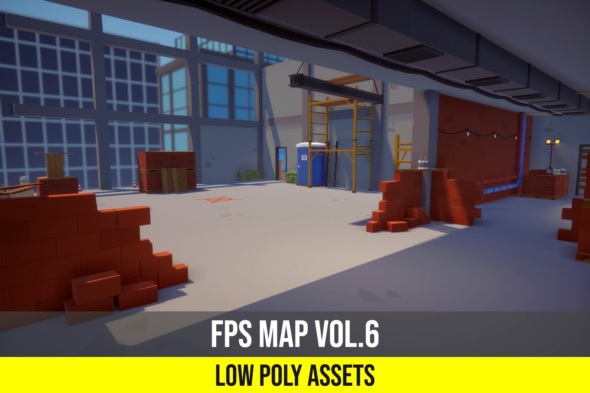 Low Poly FPS Map Vol.6 - Construction 3d model