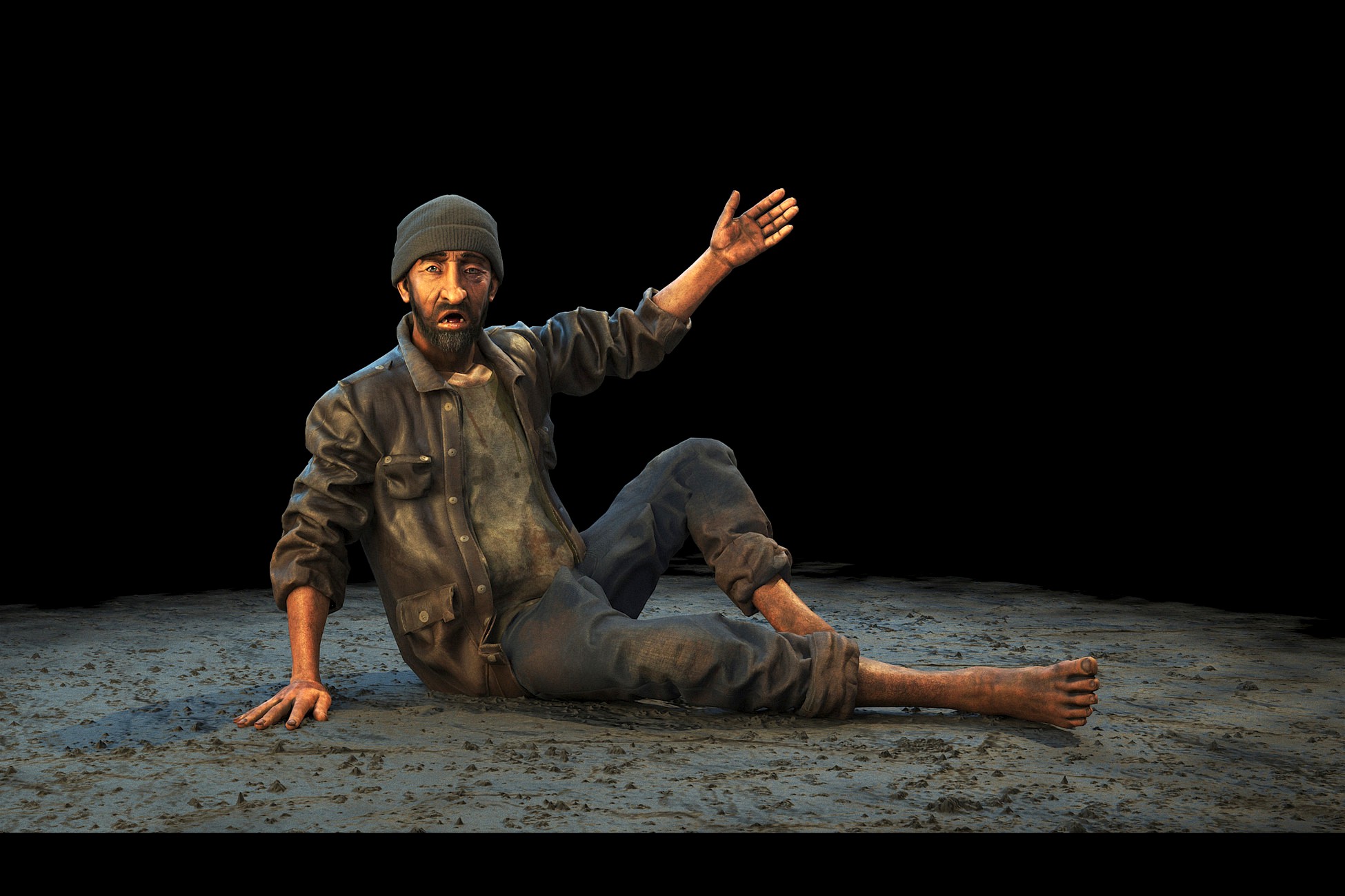 Homeless Person Vincent 3d model
