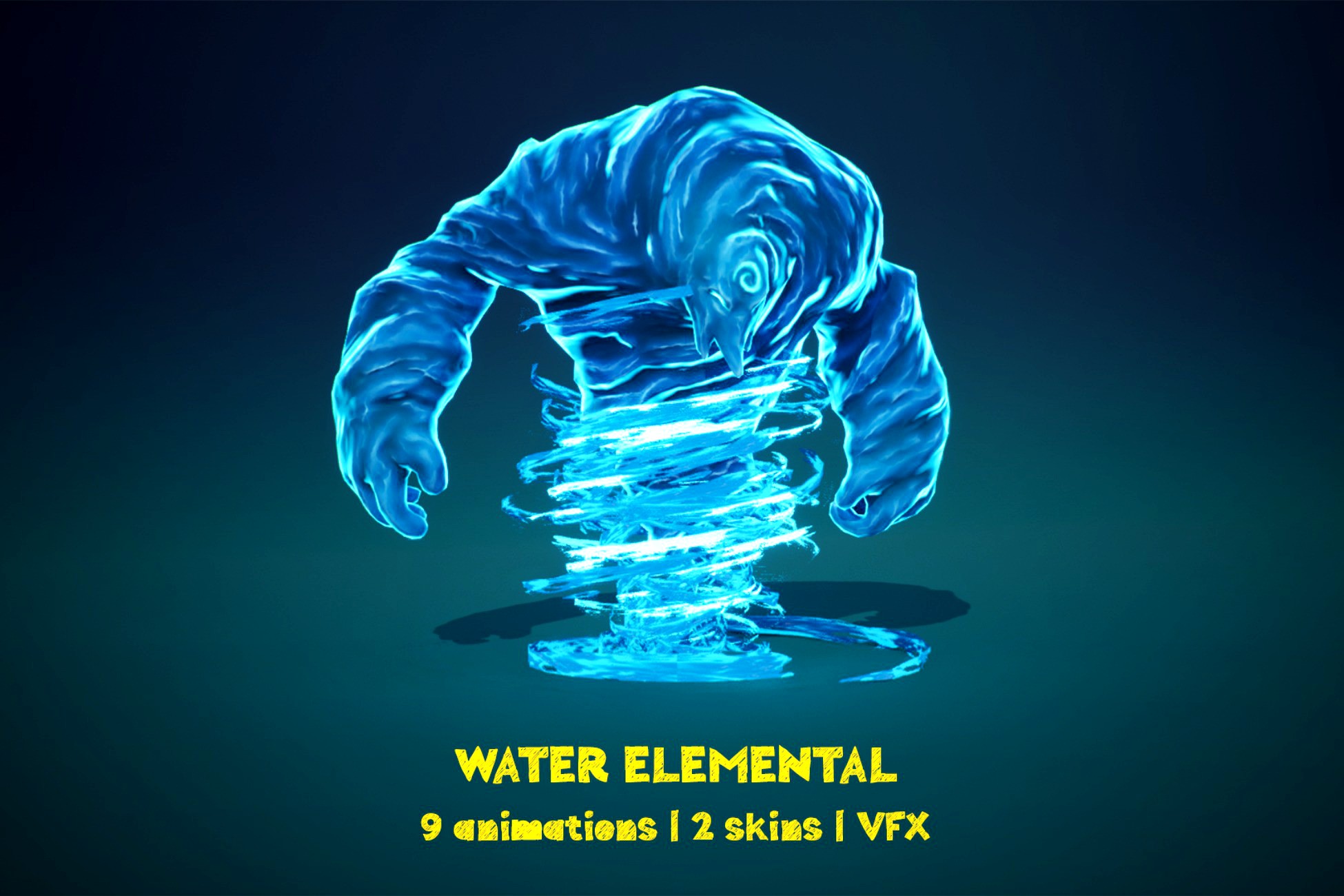 Water Elemental Character 3d model