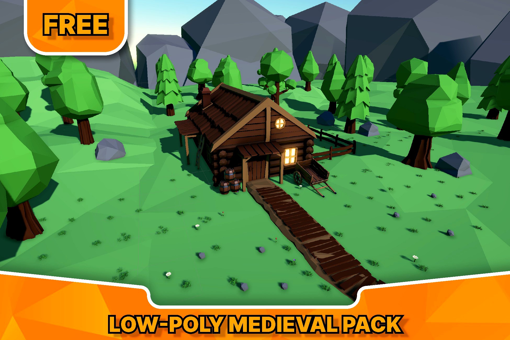 Low-poly Medieval Free Pack 3d model