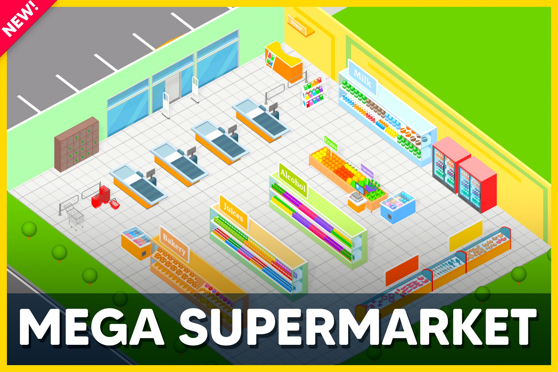 Mega Low Poly Shop Interiors 3d model