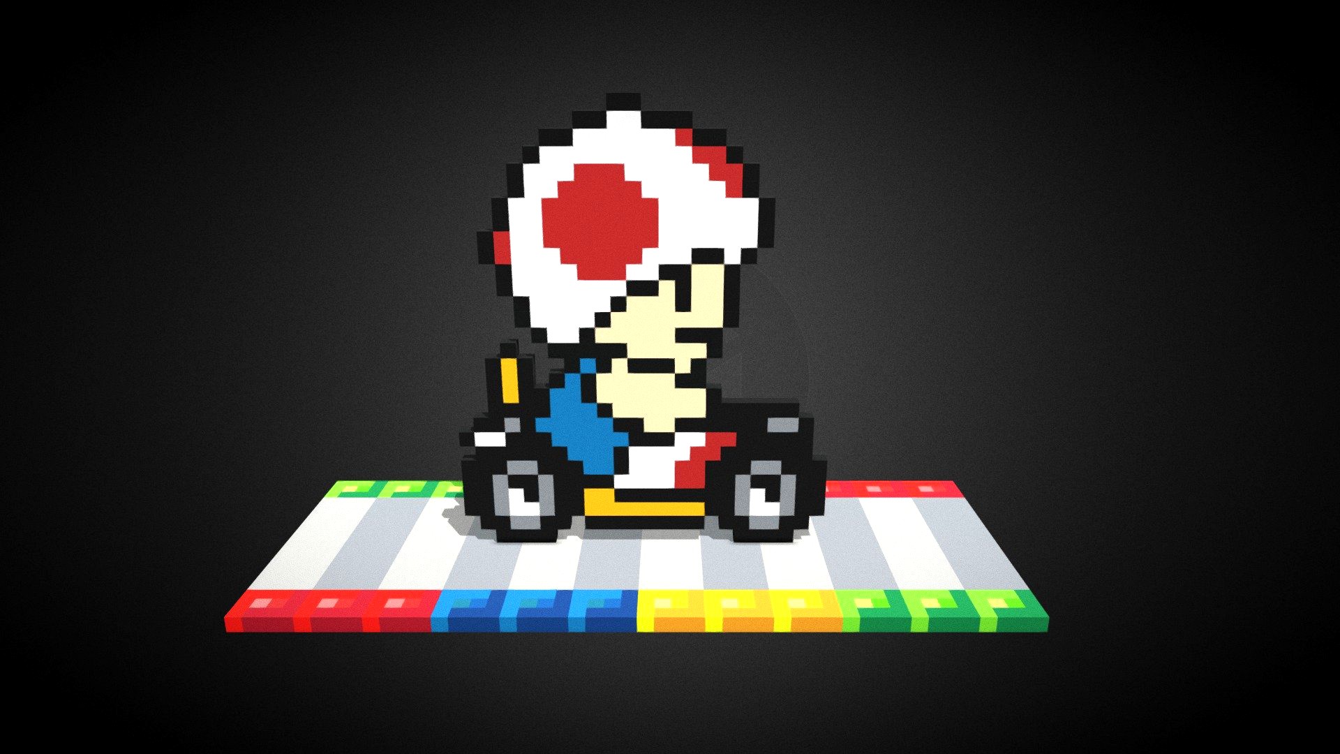 SMK008 - Super Mario Kart Toad 3d model