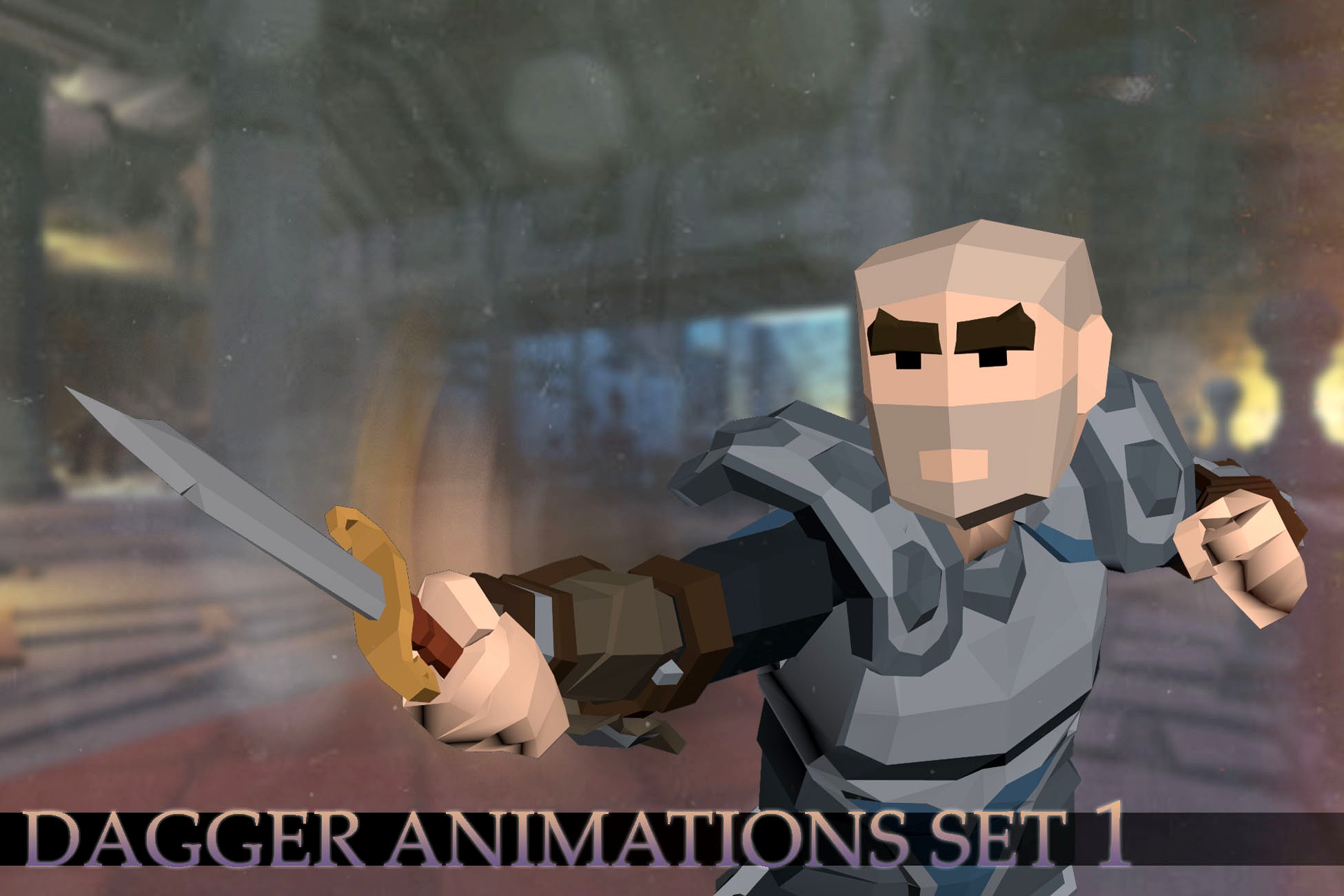 Dagger Animations Set 1 3d model
