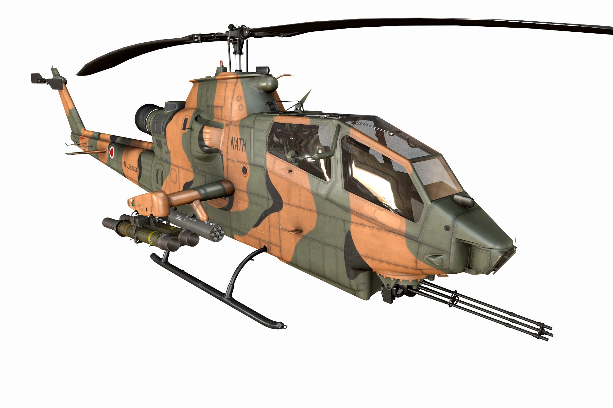 Cobra AH-1S Japan Self-Defense Static 3d model