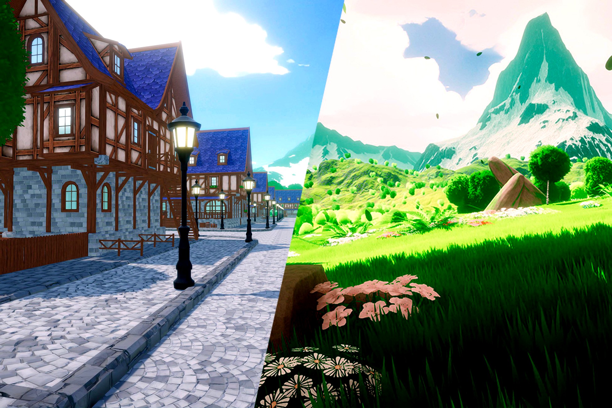 [K] Stylized Forest Environment + Modular Village 3d model