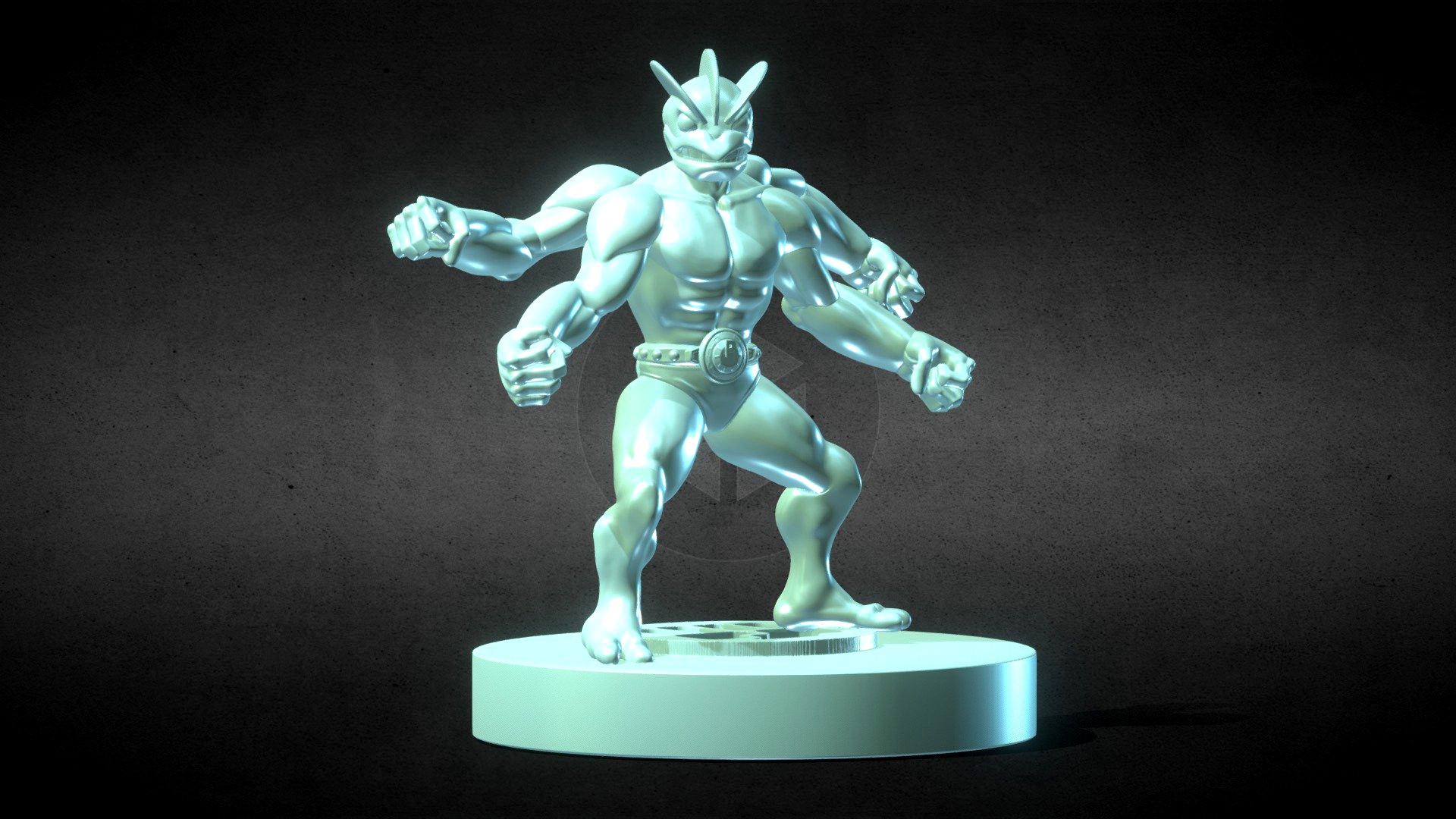 Pokemon Machamp Figurine 3d model