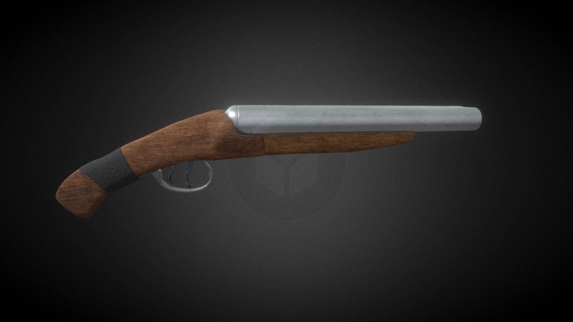 double barrel shotgun 3d model