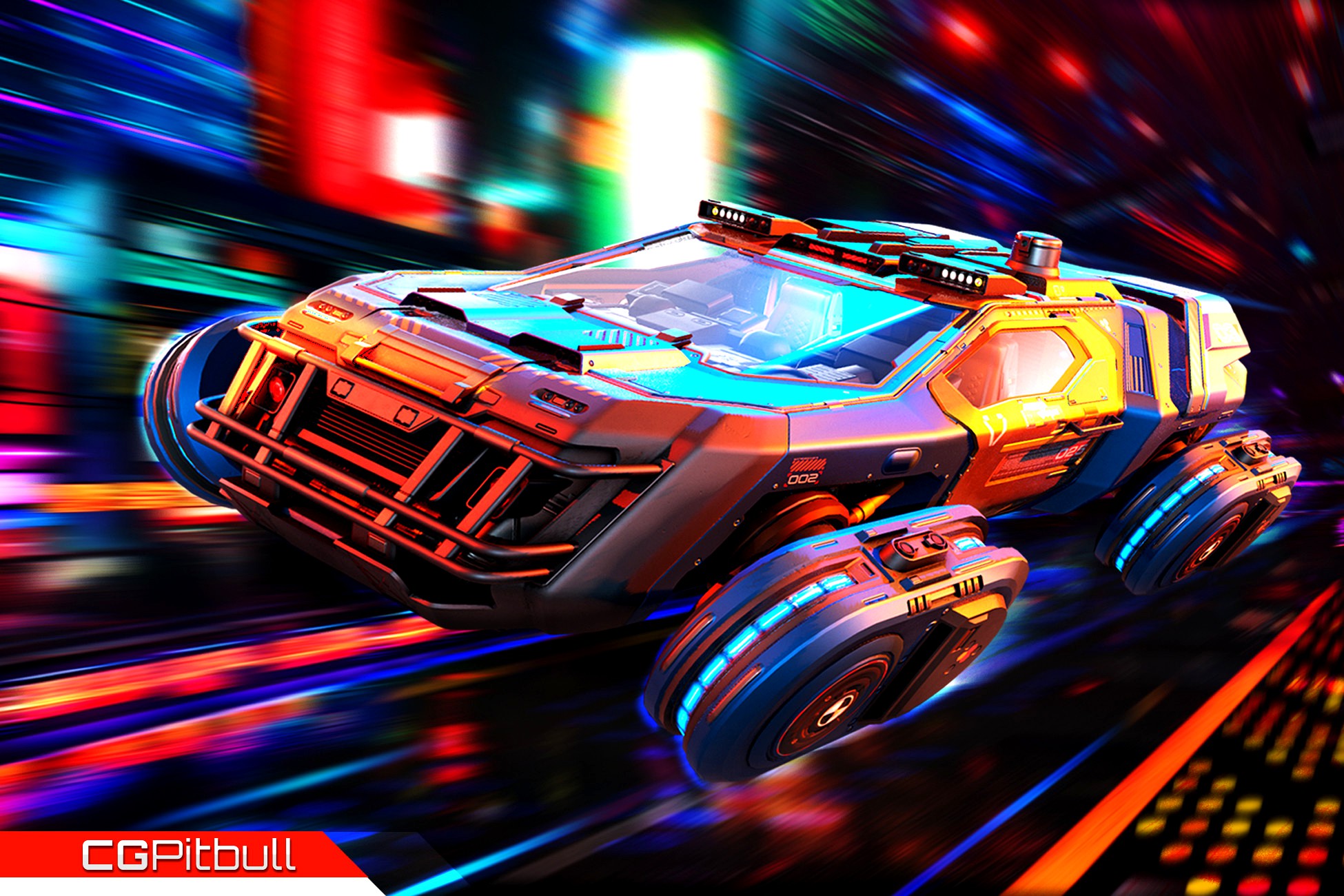 CYBERPUNK - Modular Flying Car 3d model