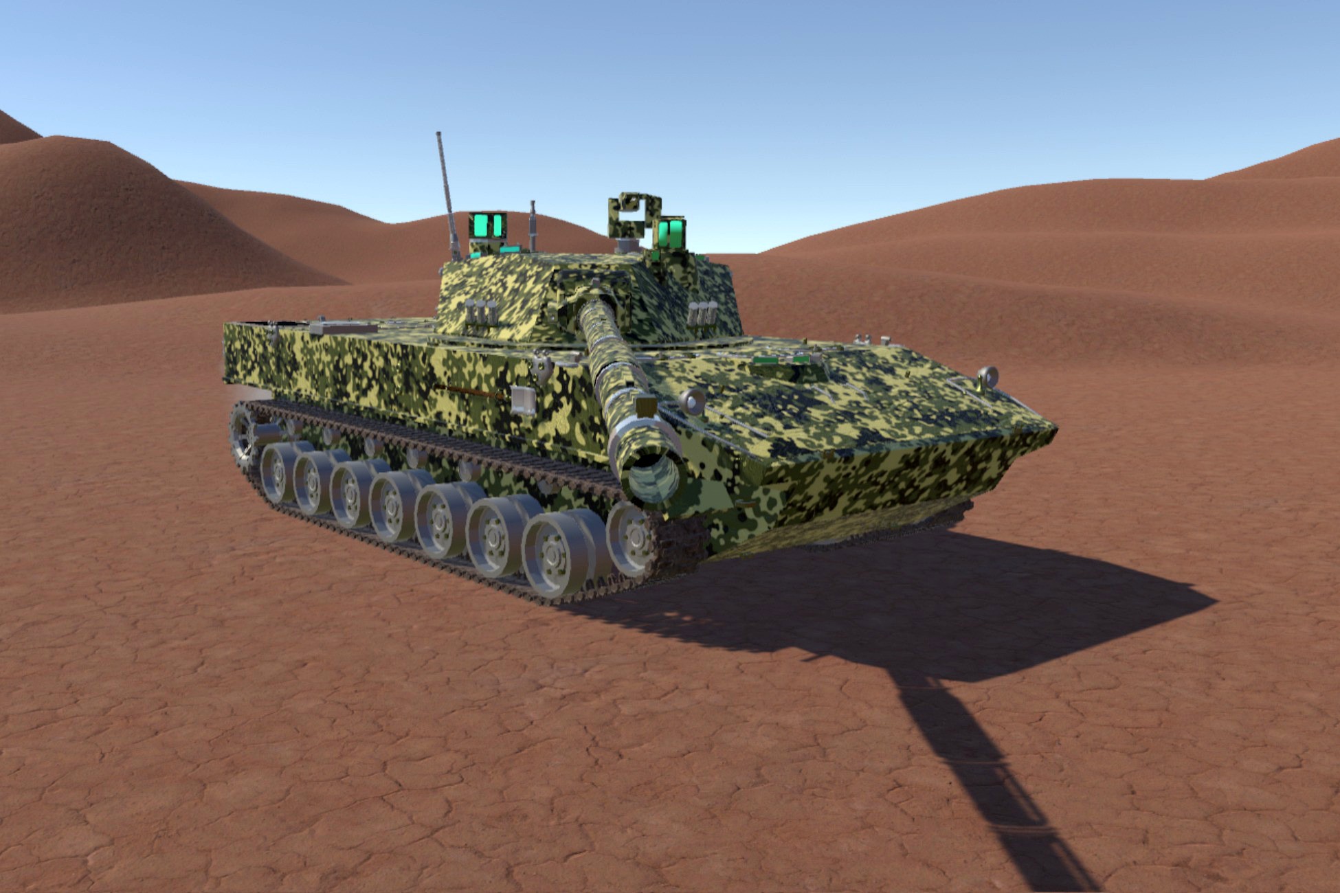 Modern Tank (Working tracks, Audio, Shoots) 3d model