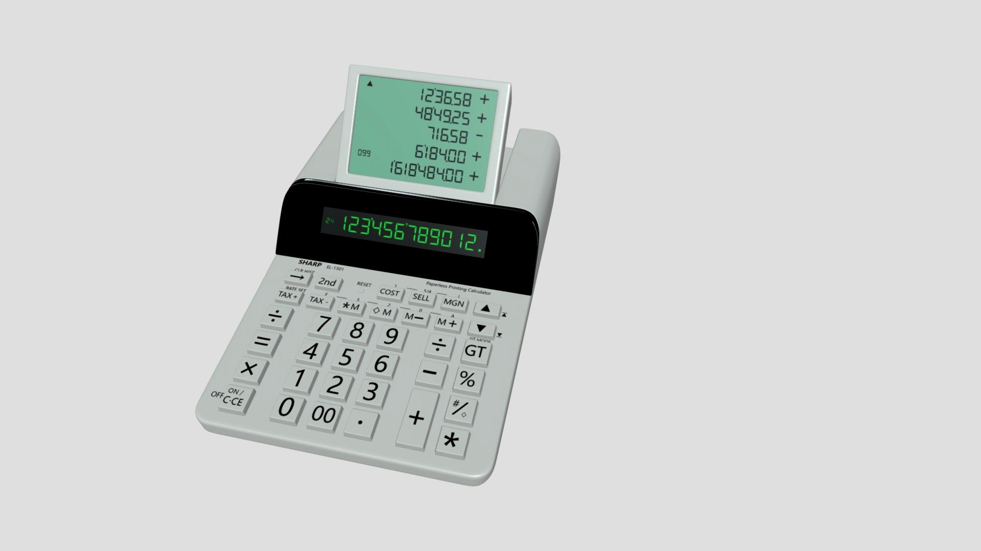 Sharp El-1501 Calculator 3d model