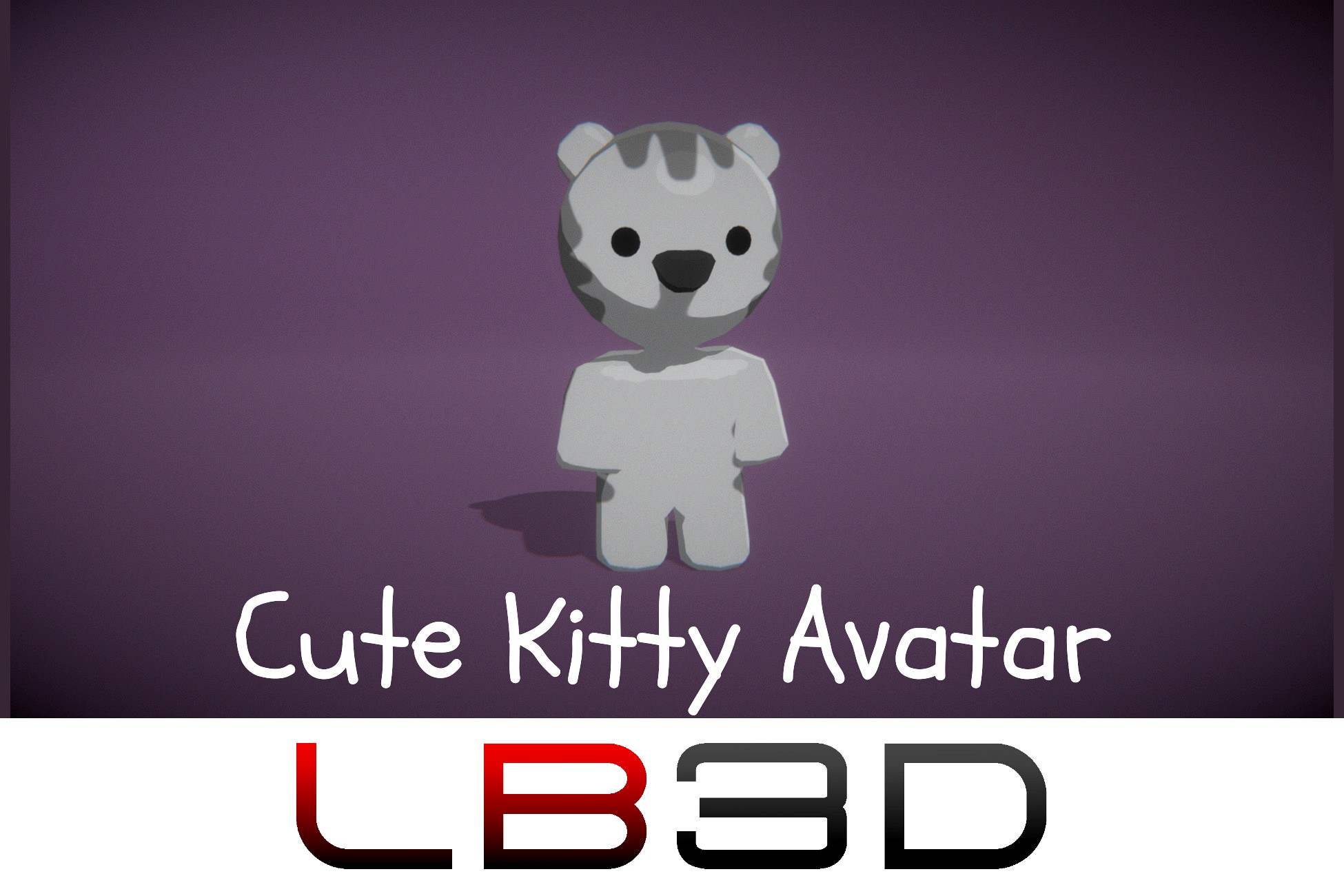 Cute Kitty Avatar - VRChat Compatible 3d model