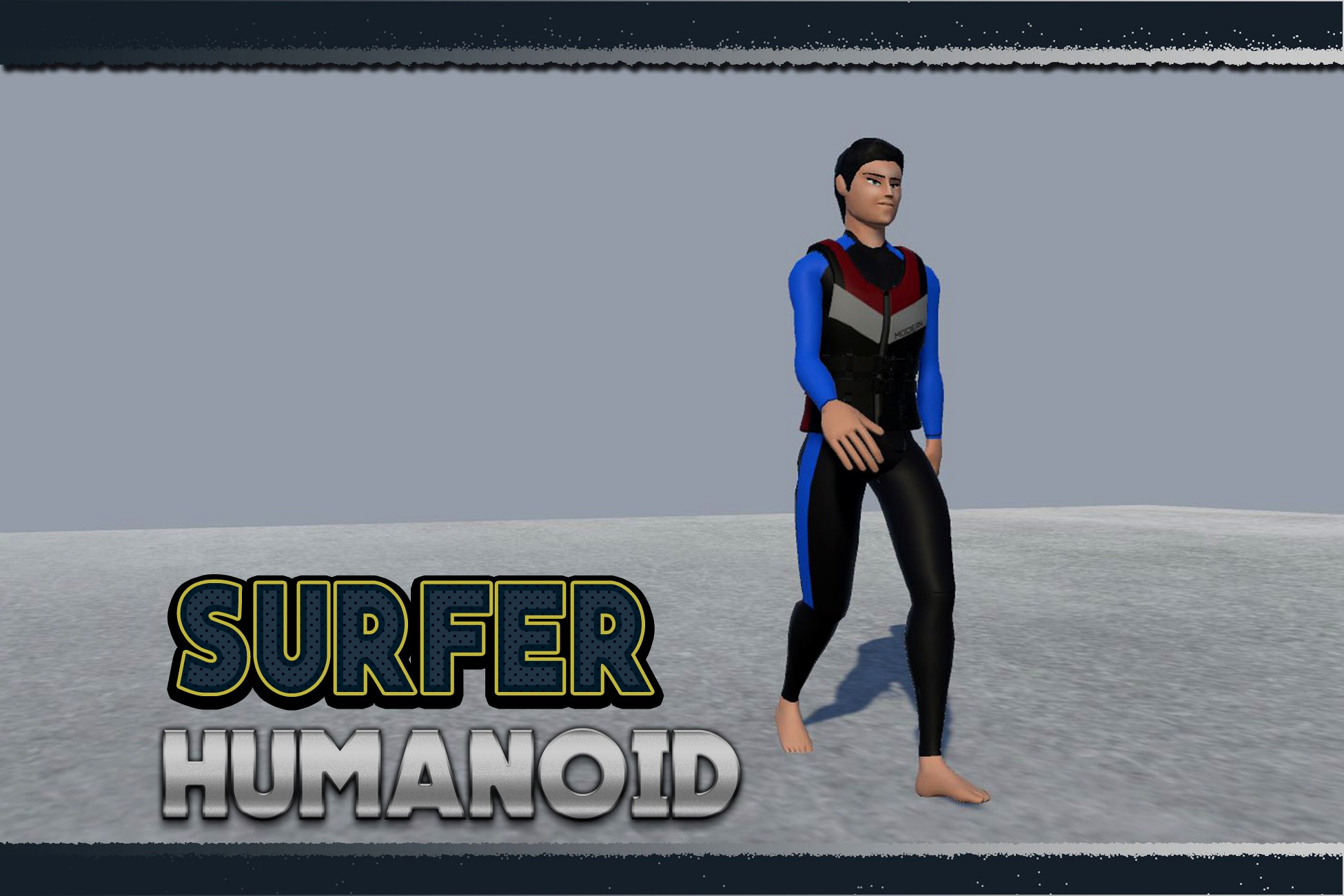 Surf suit Avatar Male 3d model