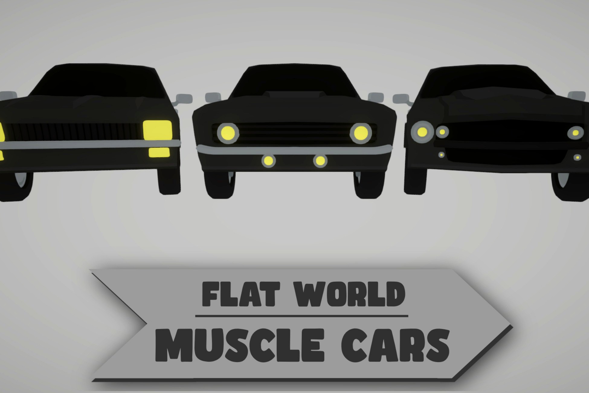 Flat World - Muscle Cars 3d model