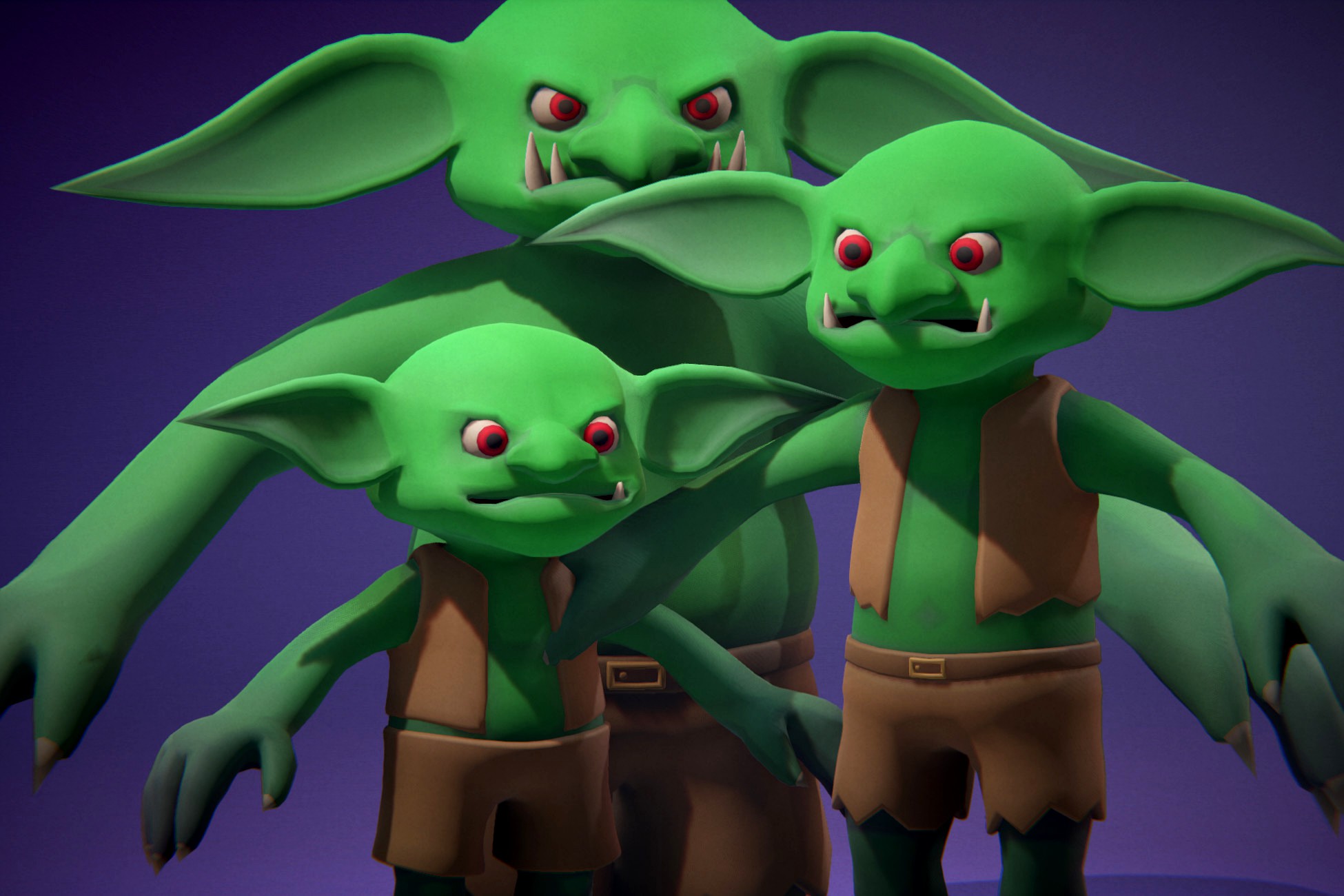 Goblin Family Pack - Characters + Animations 3d model