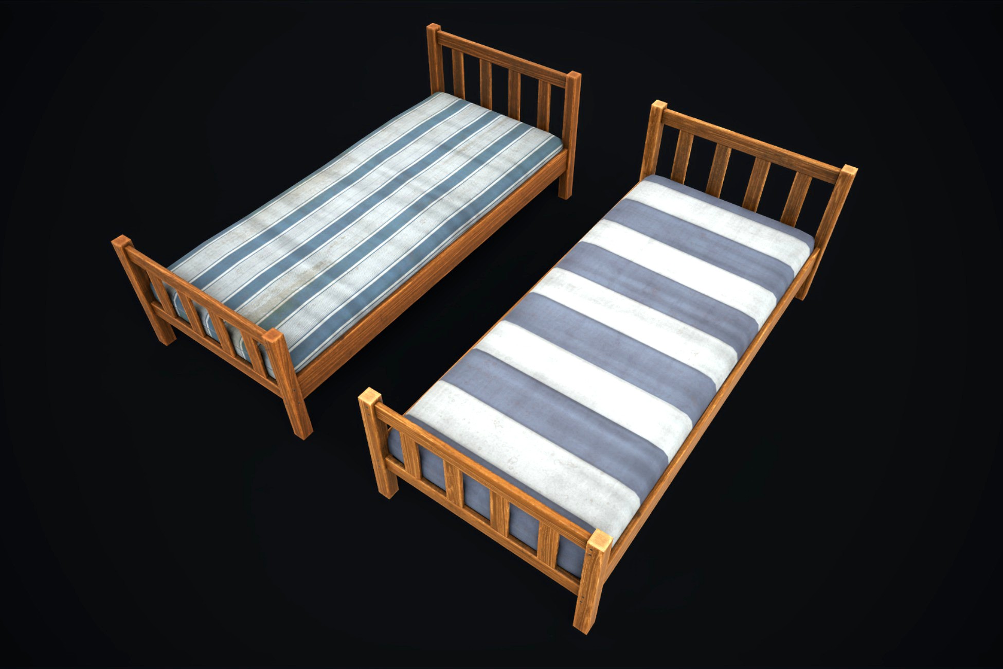 Simple single bed 3d model