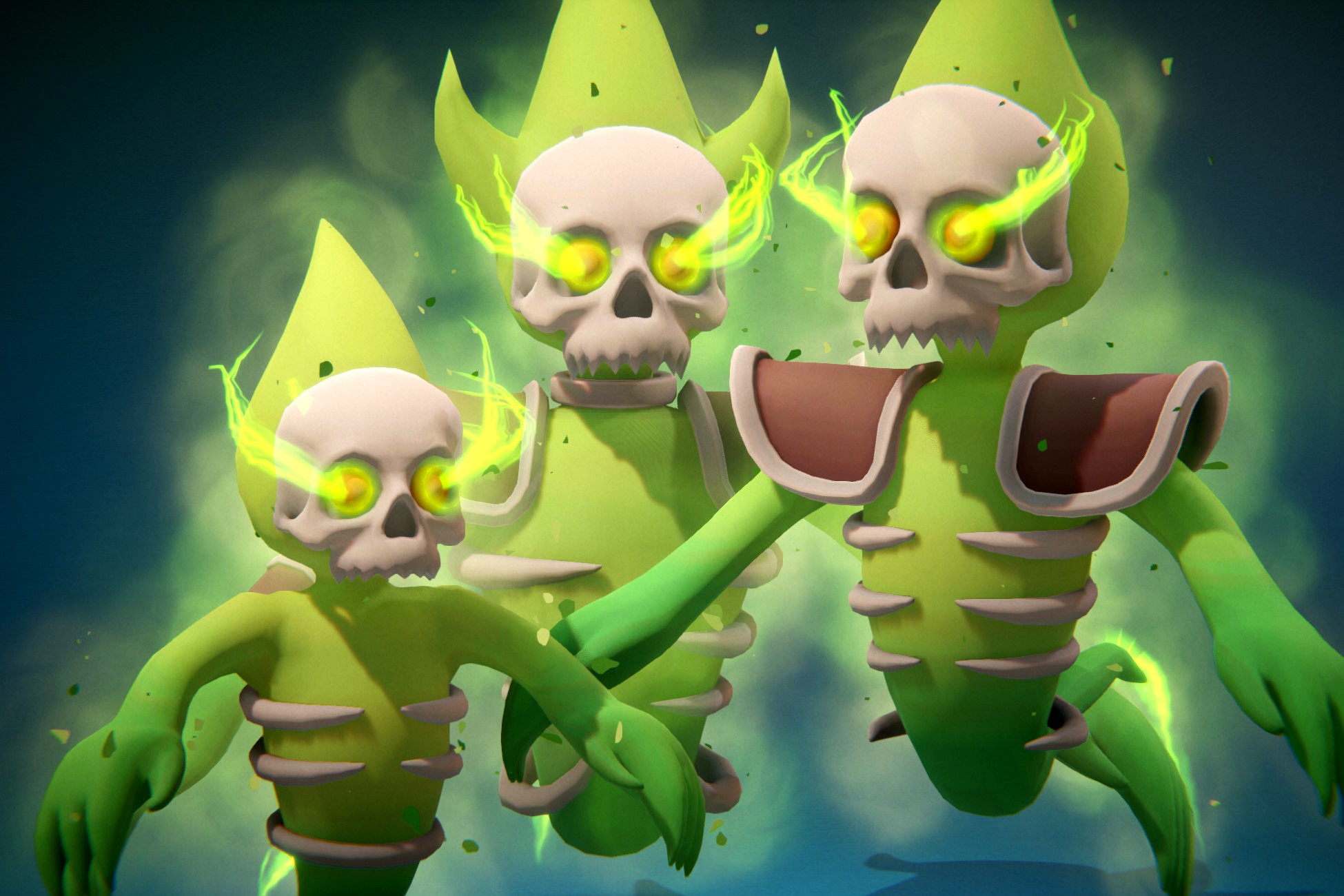 Skeleton Ghost Family Pack - Characters + Animations 3d model