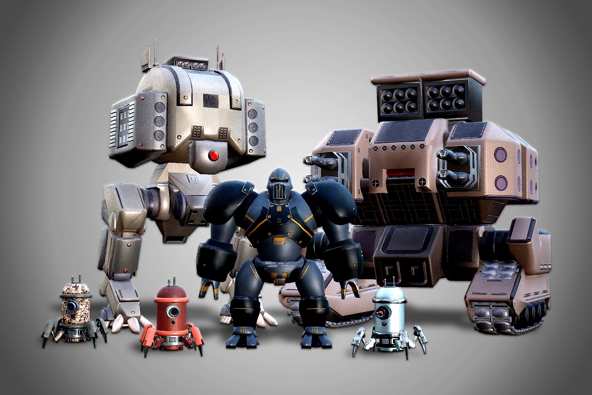 Battle Mech Pack 3d model