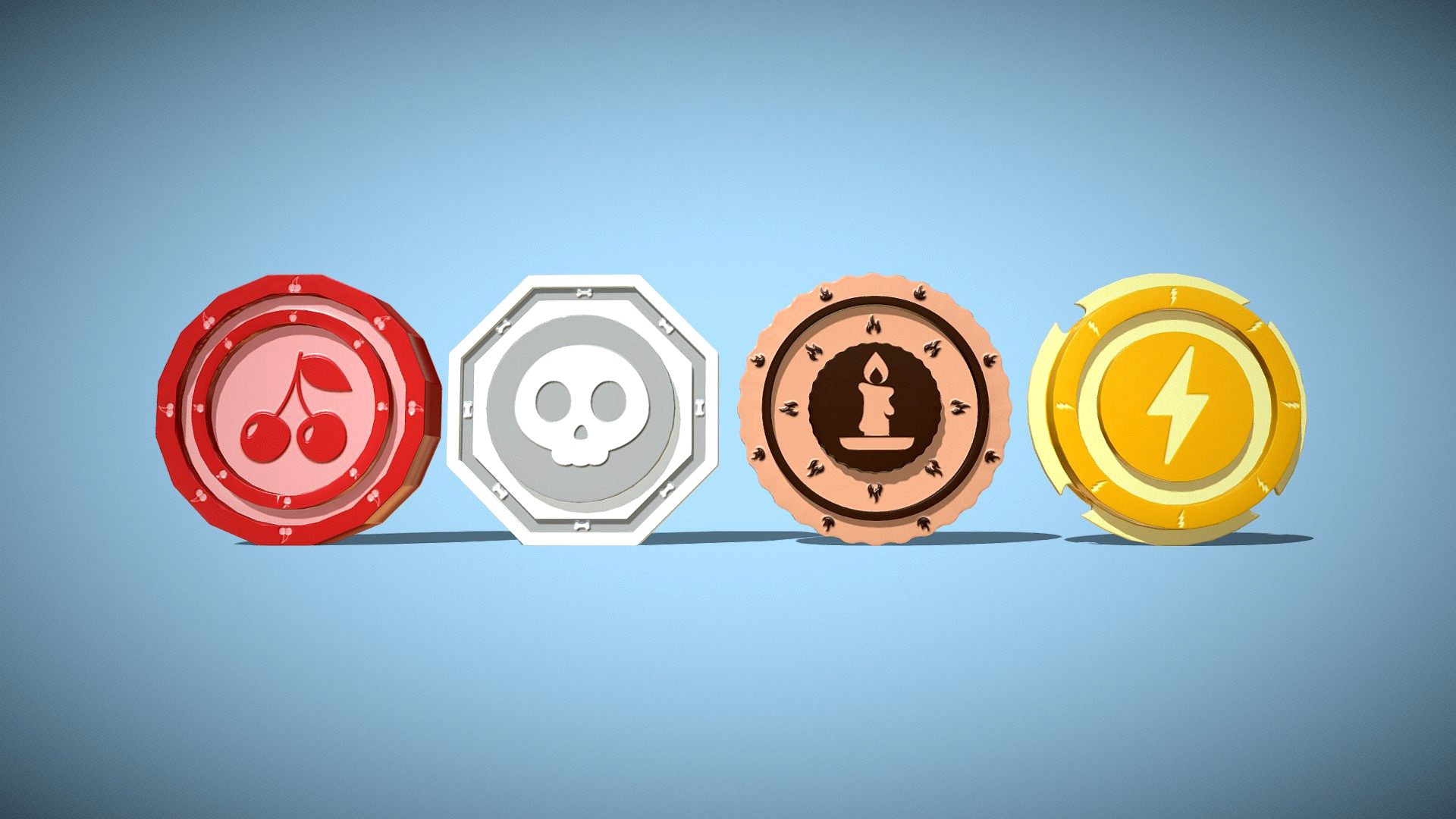 Cartoon Coins Pack04 3d model