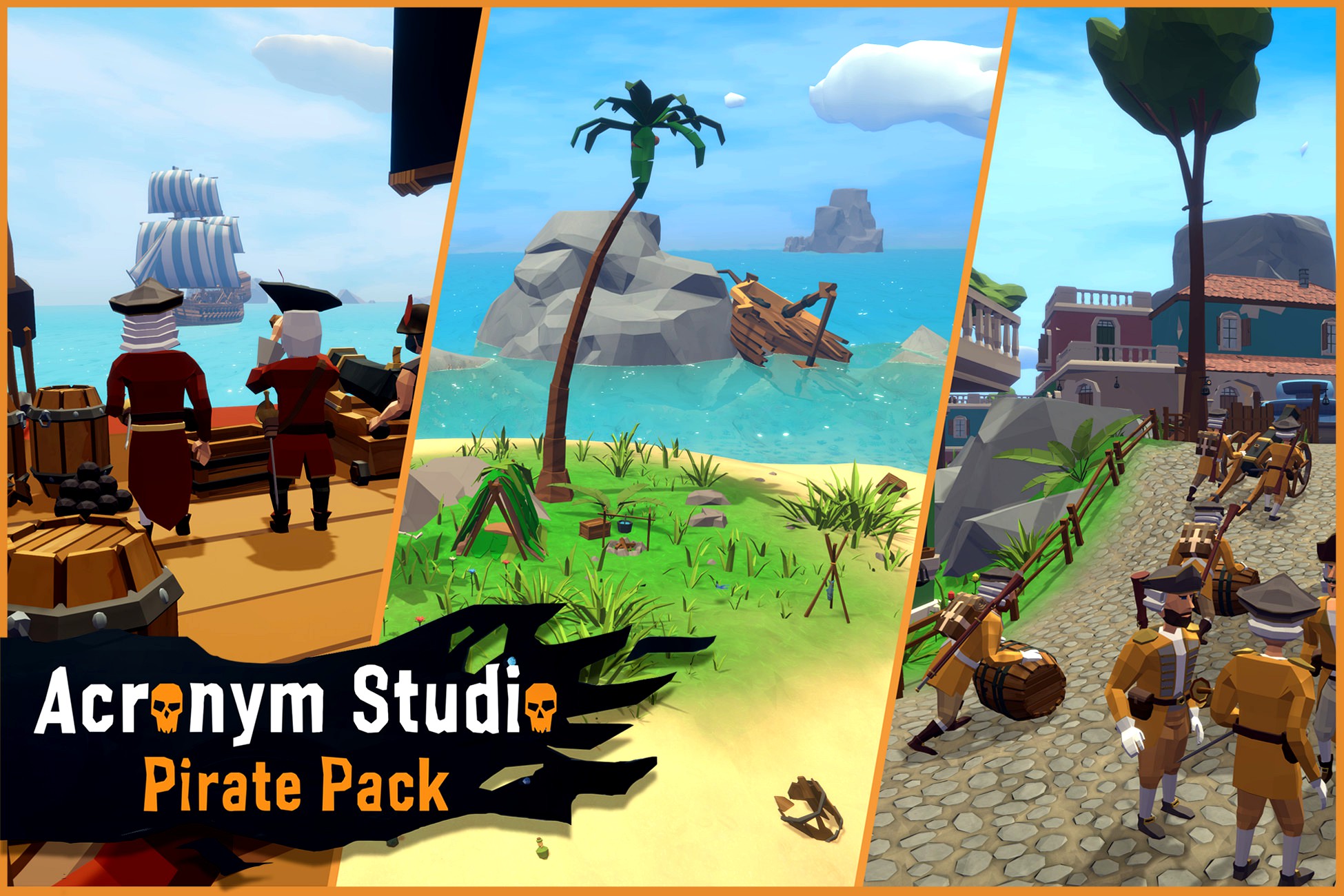 Pirate Pack - Low Poly 3d model