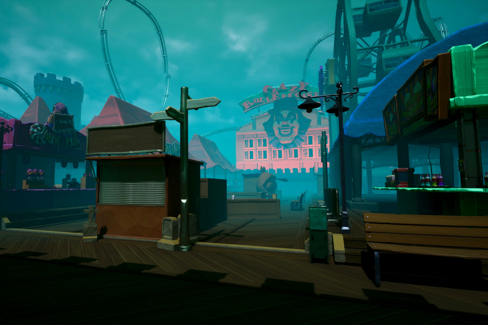 Stylized Amusement Park 3d model