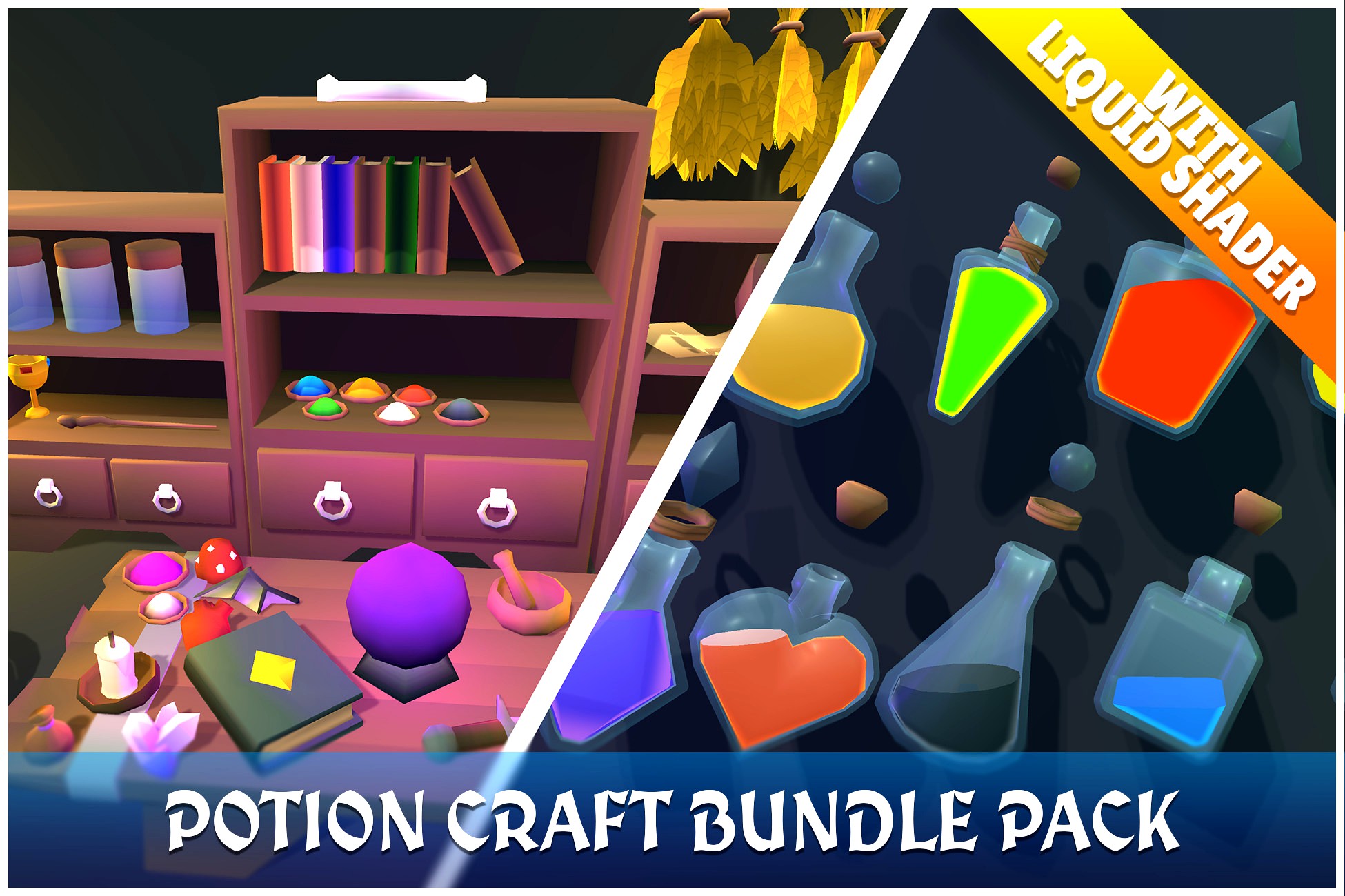 ToonTastic - Potion Craft Bundle Pack (with Liquid Shader) 3d model