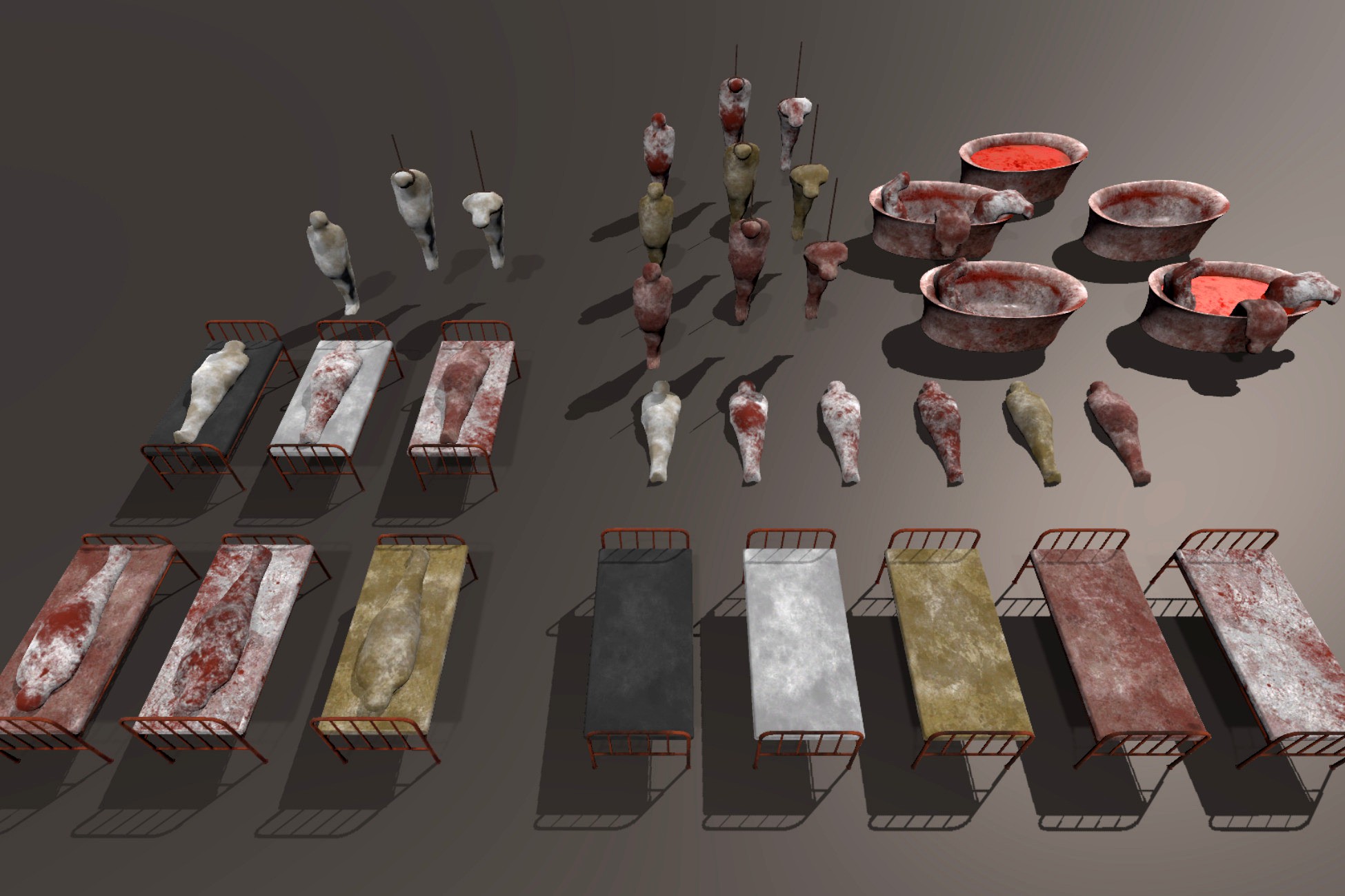 Dead Body Animated 3d model