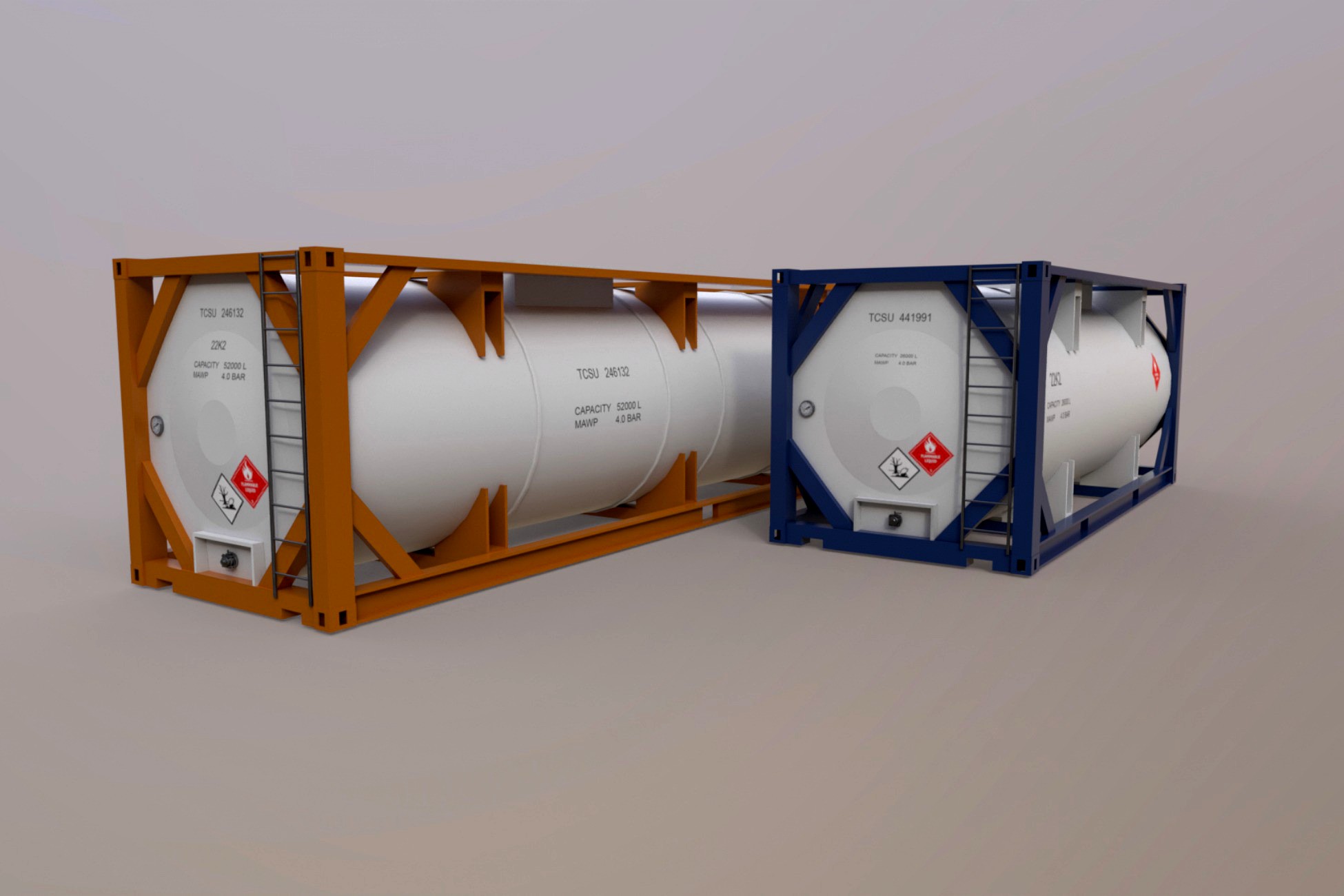 ISO Tank Container Pack 3d model