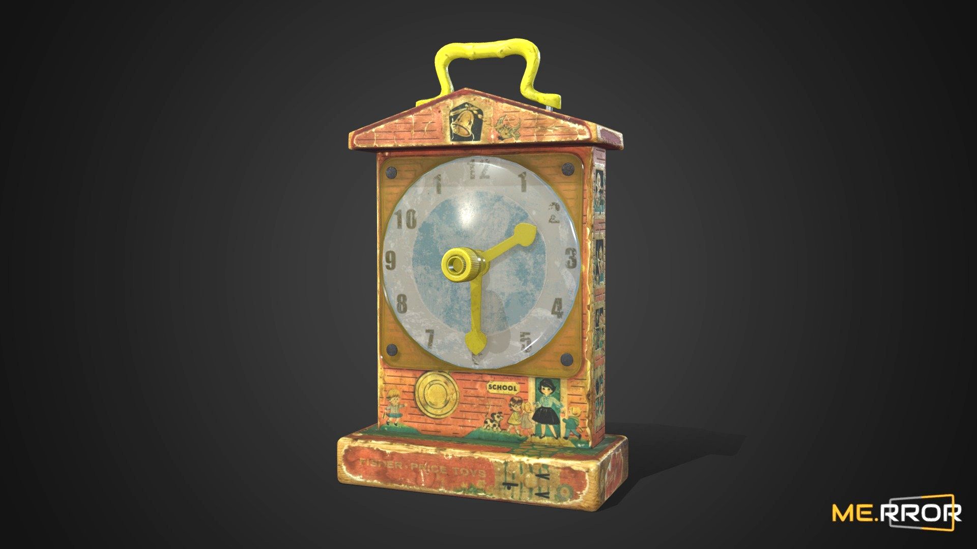 [Game-Ready] Old Clock Toy 3d model