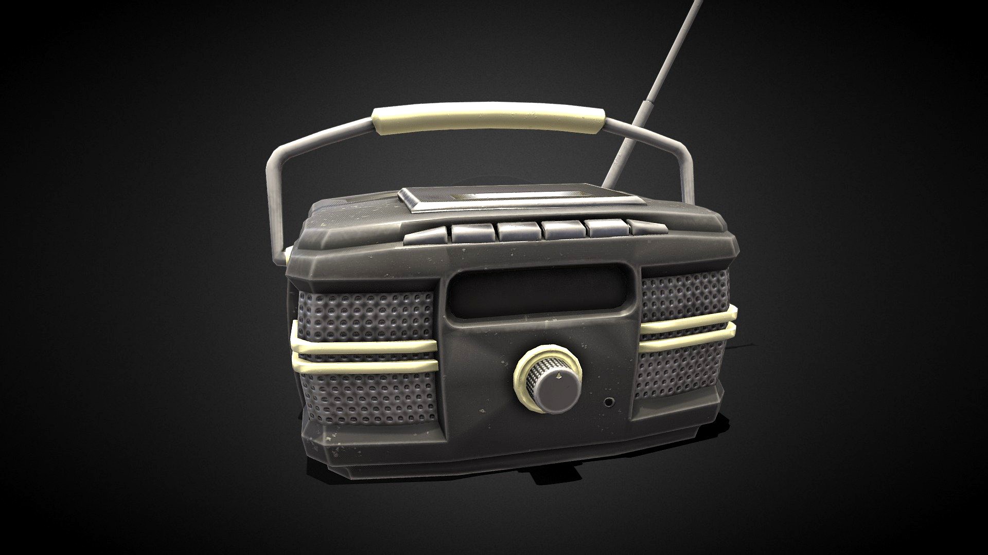 Game Ready Retro Radio 3d model