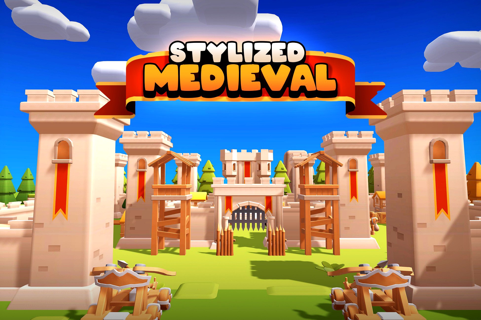 Stylized Medieval Kingdom Assets 3d model