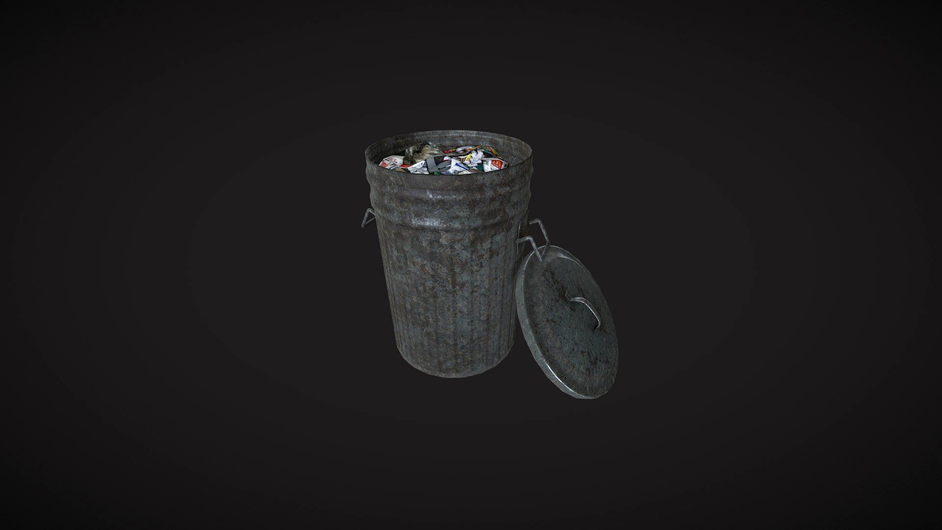 Garbage Bin pbr 3d model