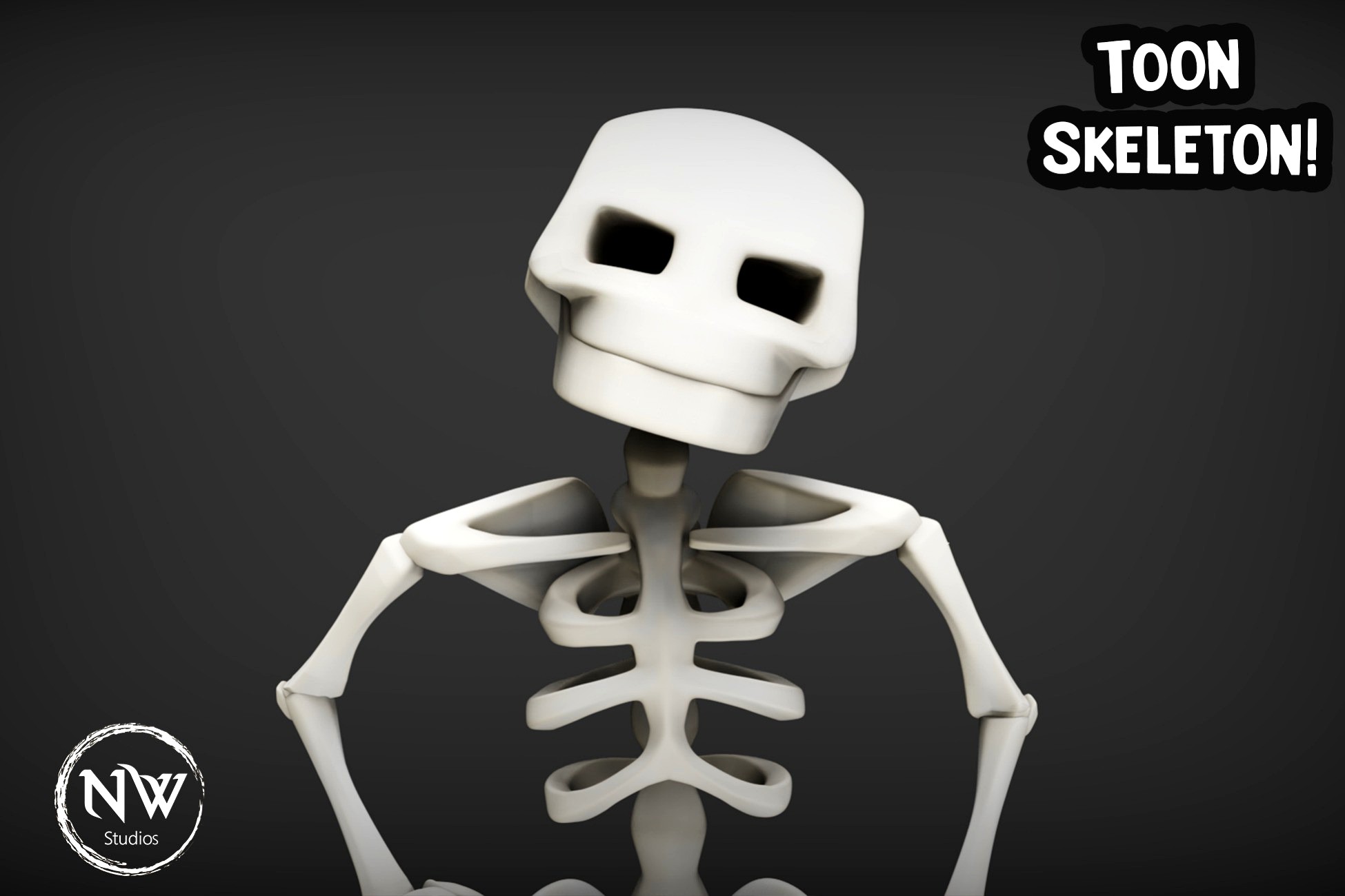 Toon Skeleton: From Skeleton Army Pack 3d model
