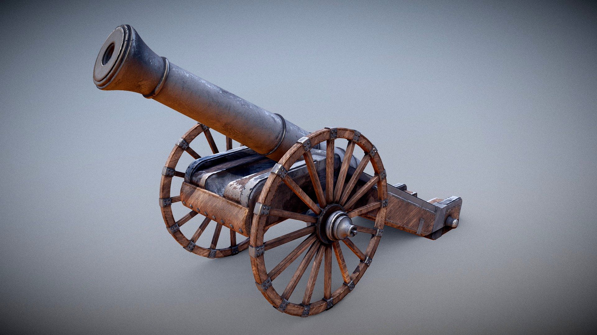 18th Century Cannon 3d model