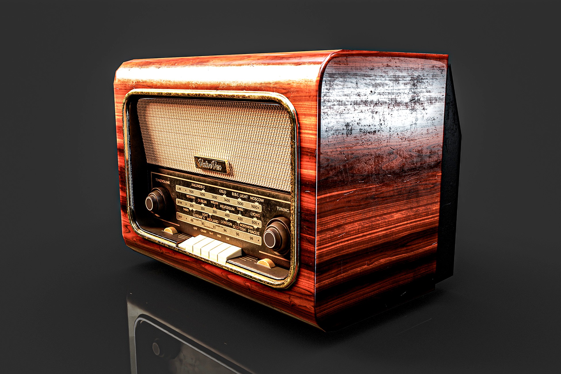 Old Radio Valve 3D Model