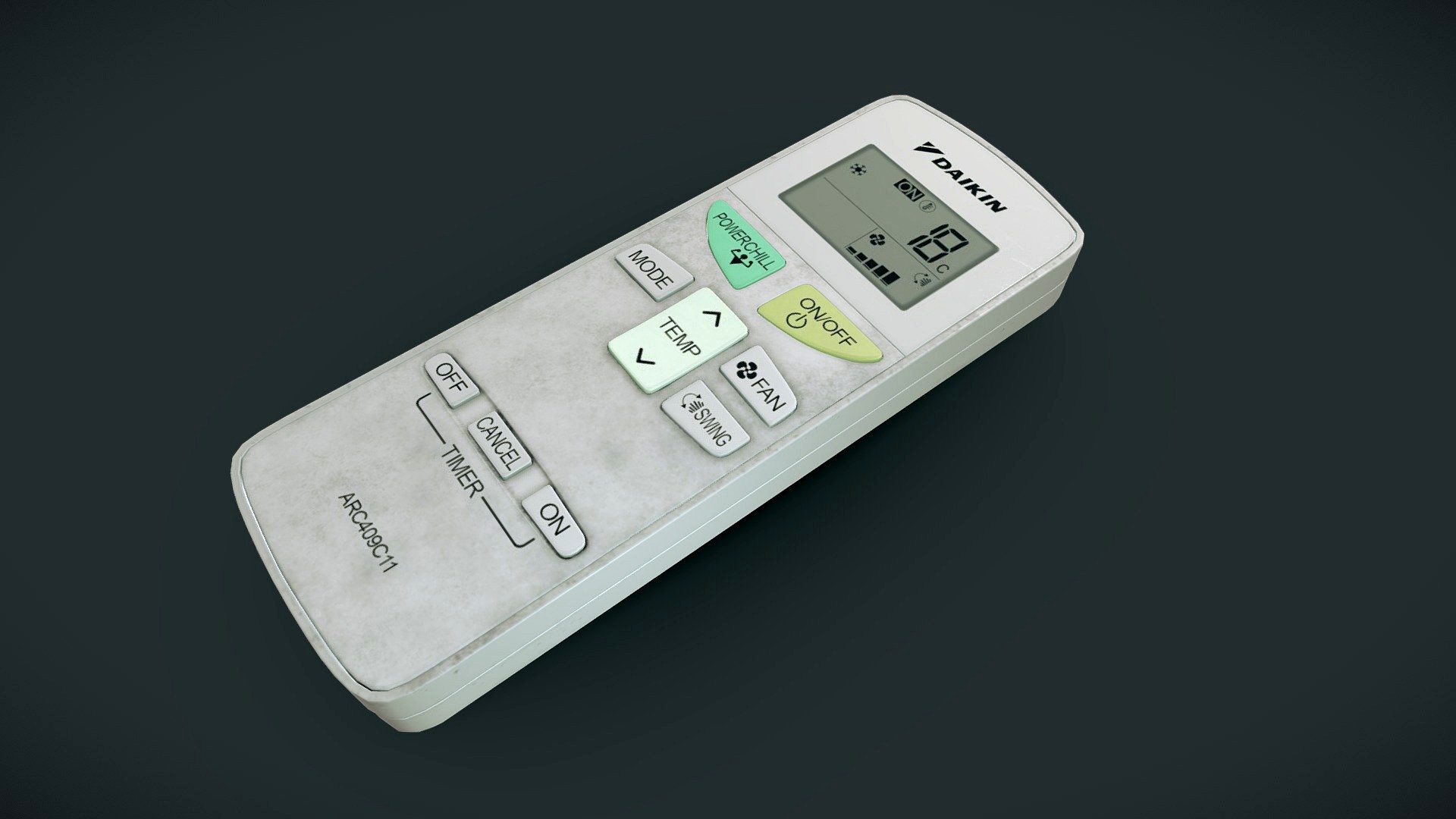 Daikin Remote 3d model