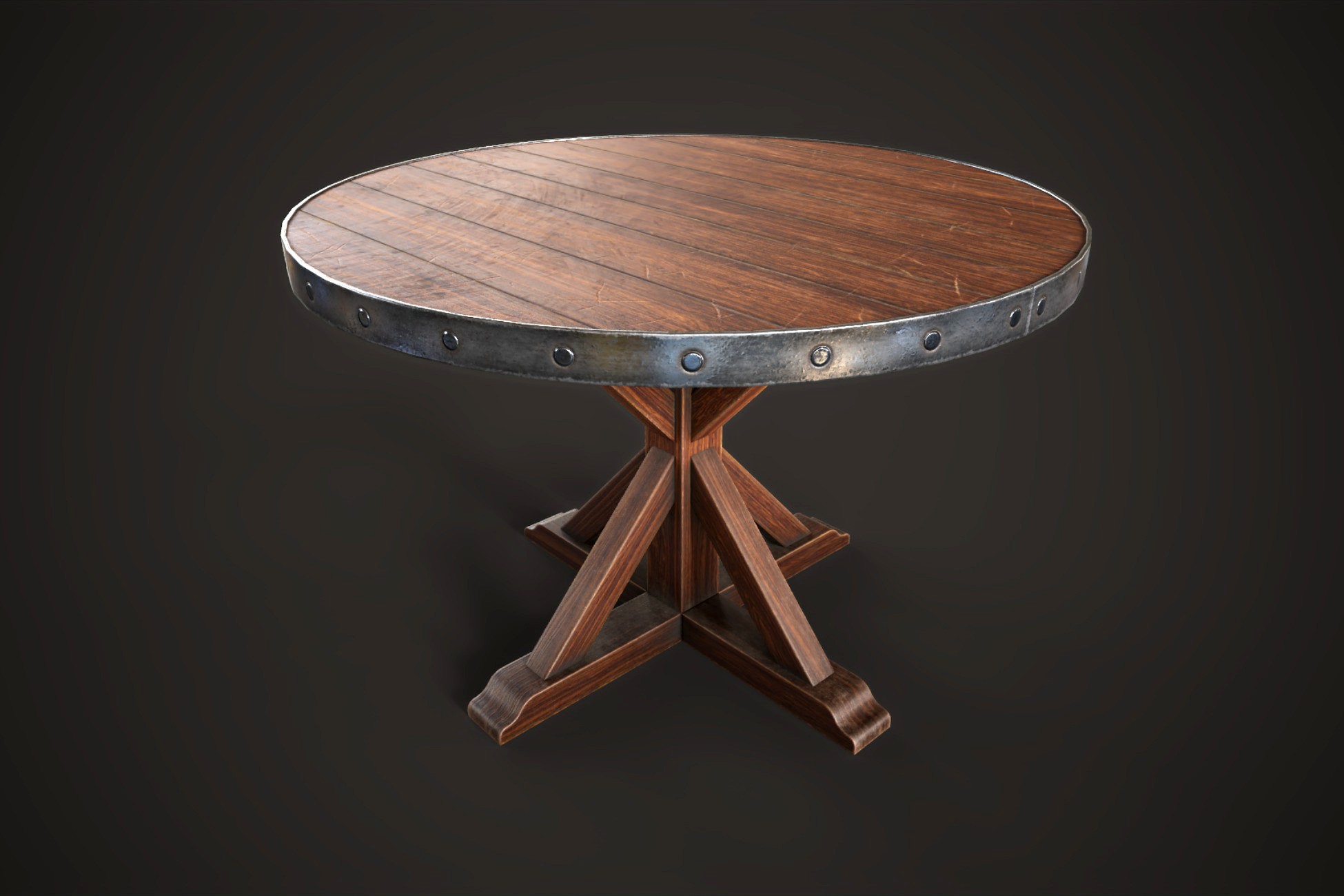Medieval round table 3d model