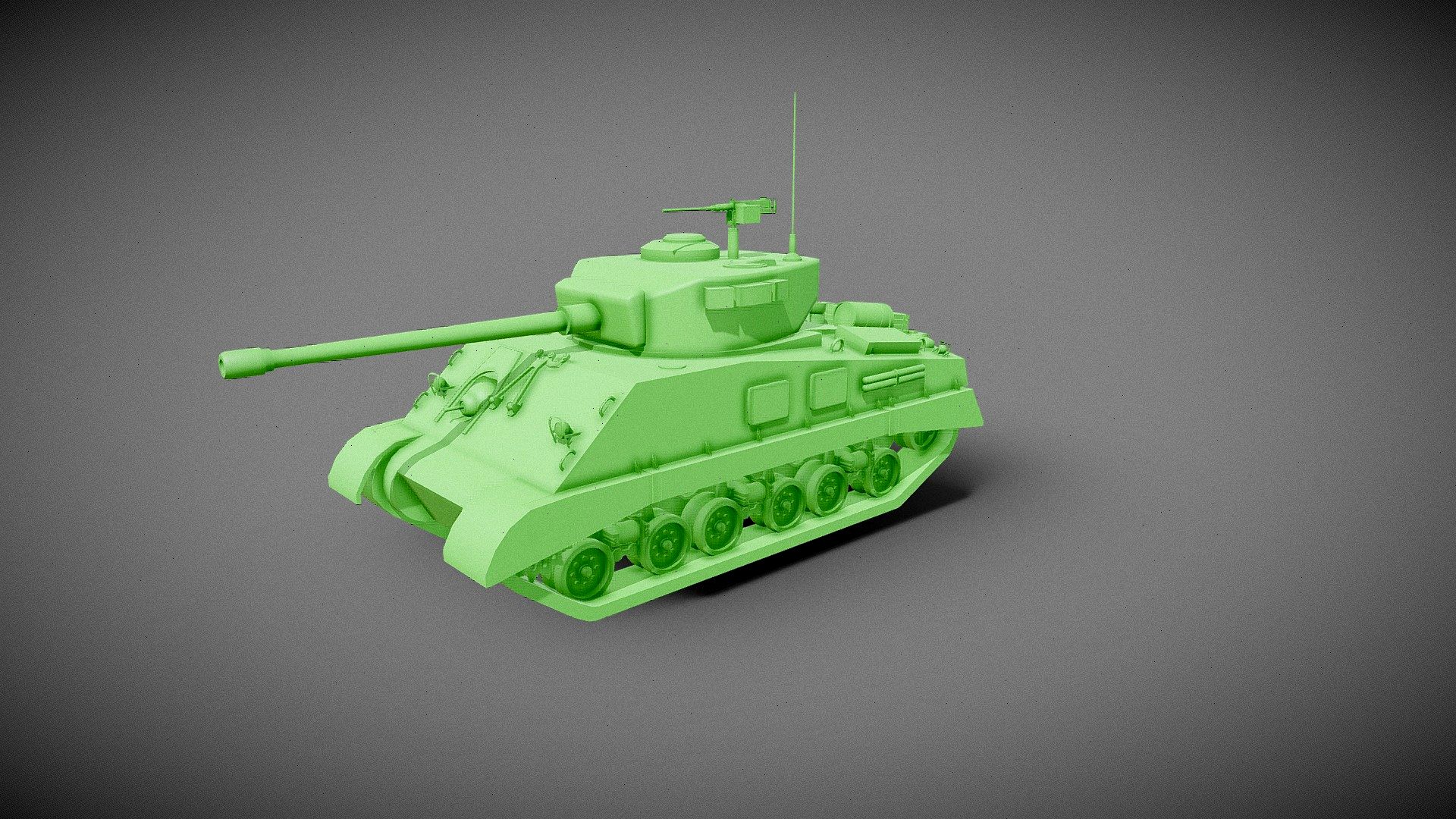 Sherman m4a3e8 'easy eight' Tank Base Mesh 3d model