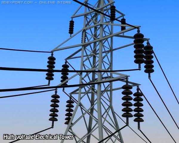 Electrical Tower 3D Model